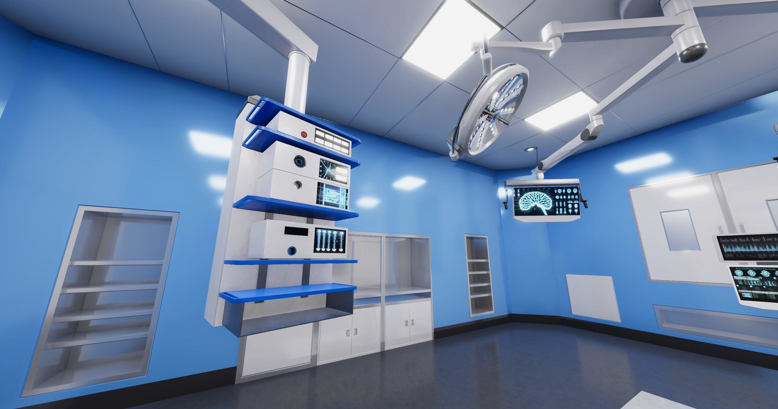 3D model Operating room with equipment Unity asset VR / AR / low-poly ...