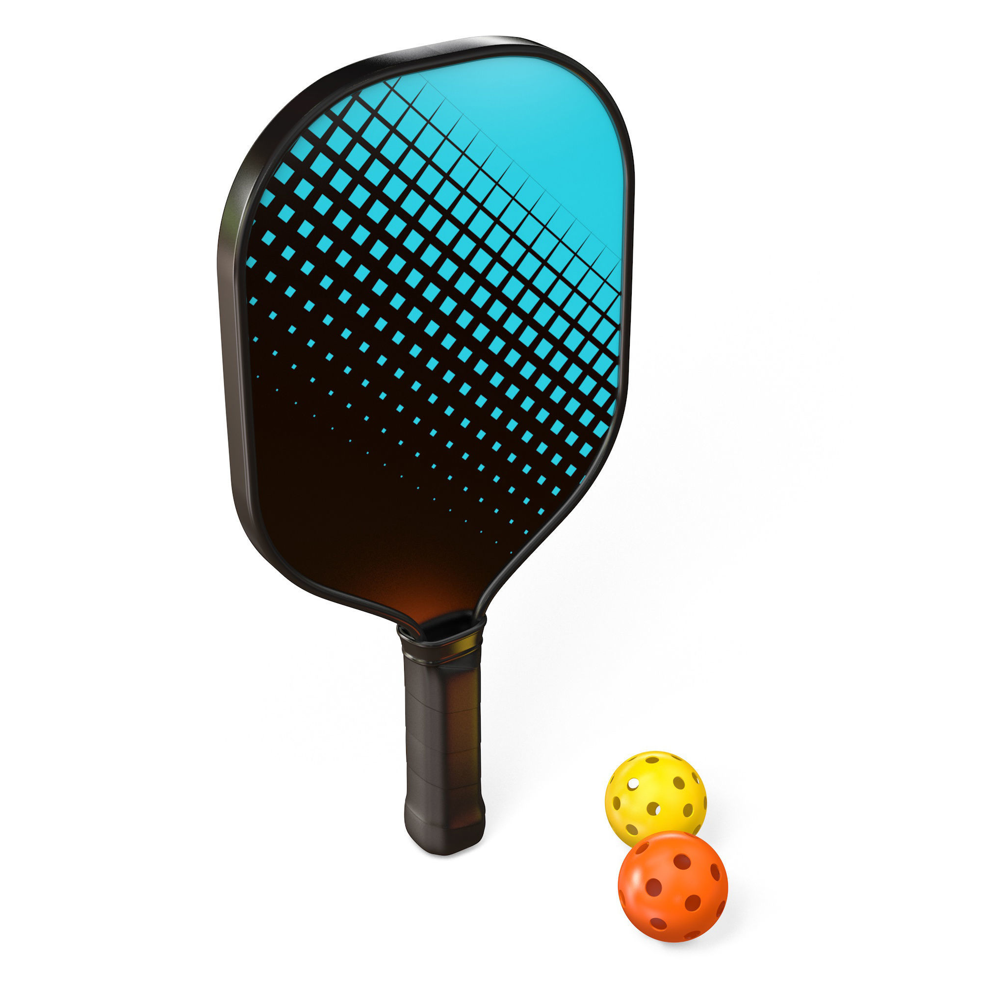 Pickleball set Paddle and Balls 3D model | CGTrader