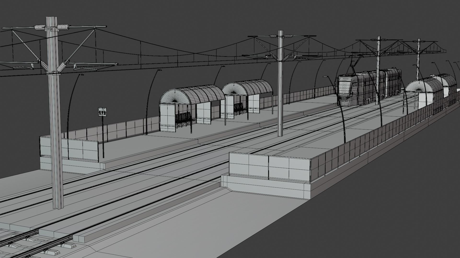 Stadler tram stop II 3D model | CGTrader