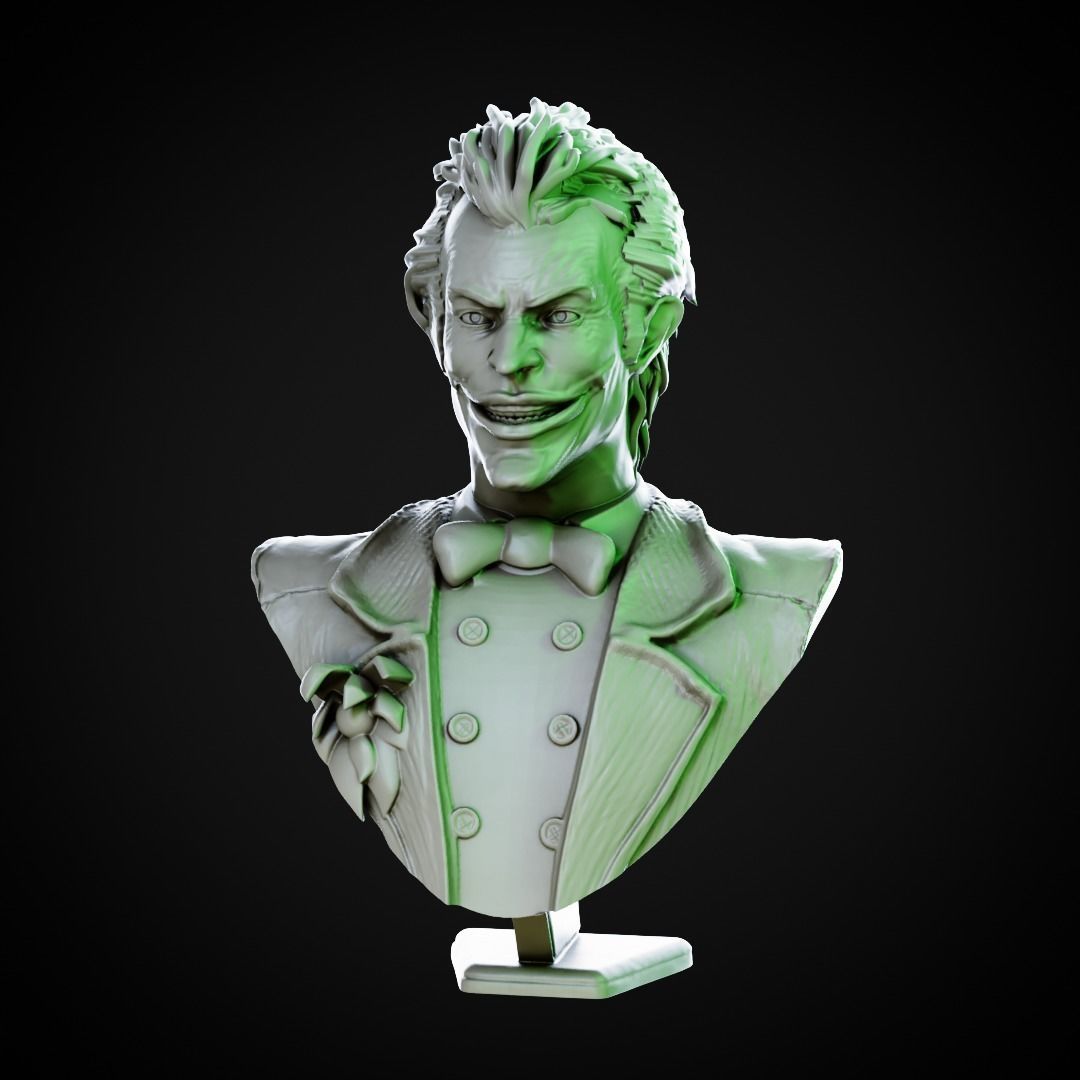 Joker - Batman Arkham City Bust 3D model 3D printable | CGTrader