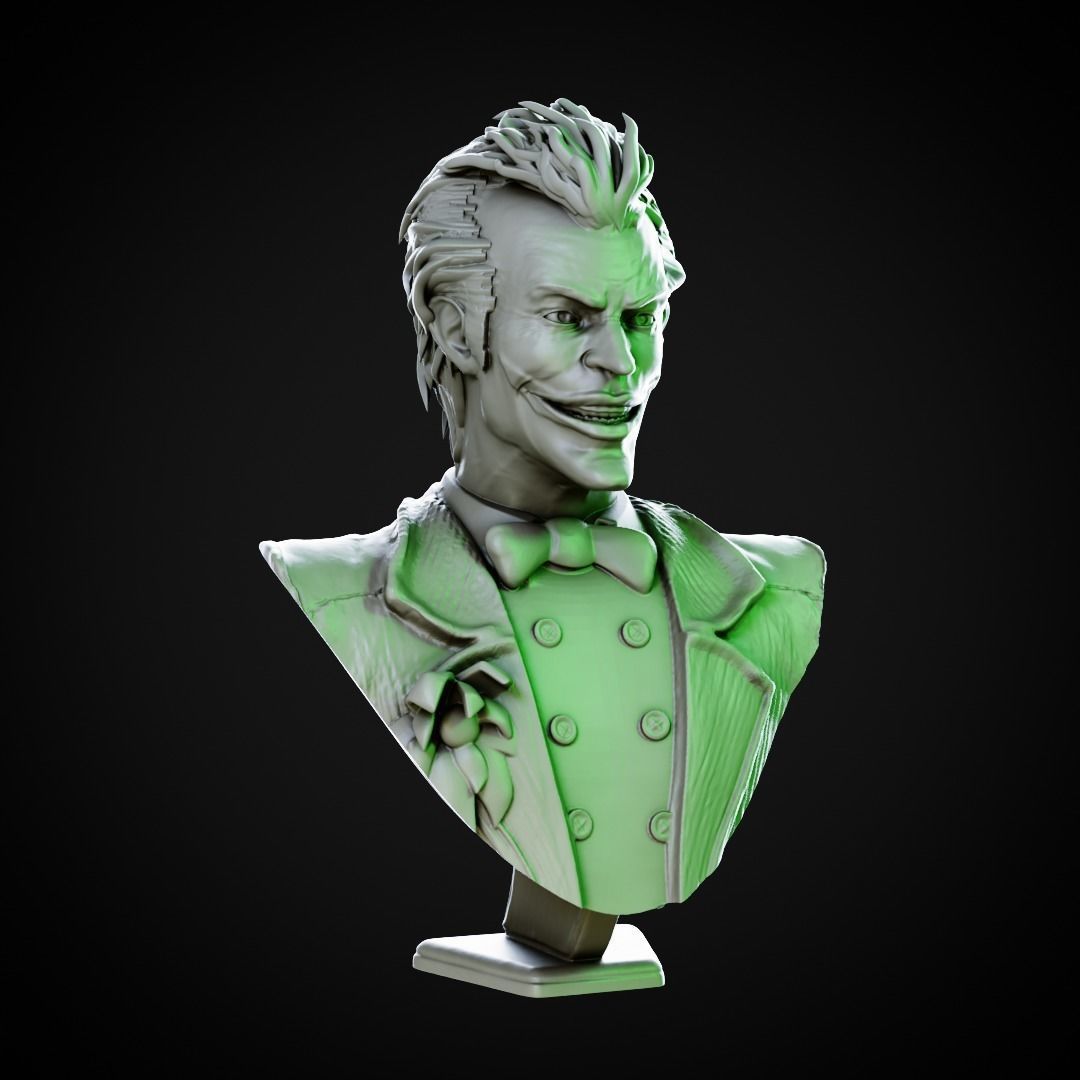 Joker - Batman Arkham City Bust 3D model 3D printable | CGTrader