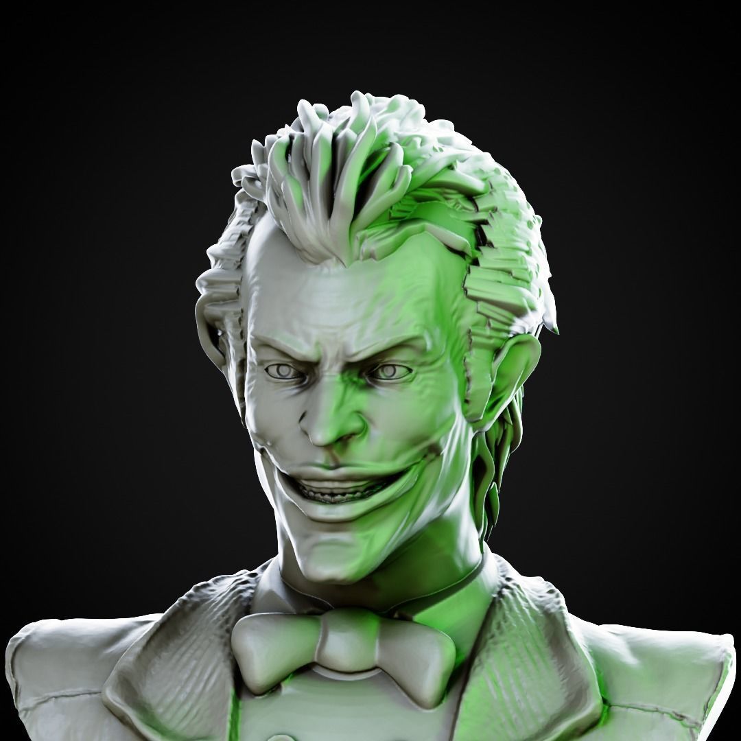 Joker - Batman Arkham City Bust 3D model 3D printable | CGTrader