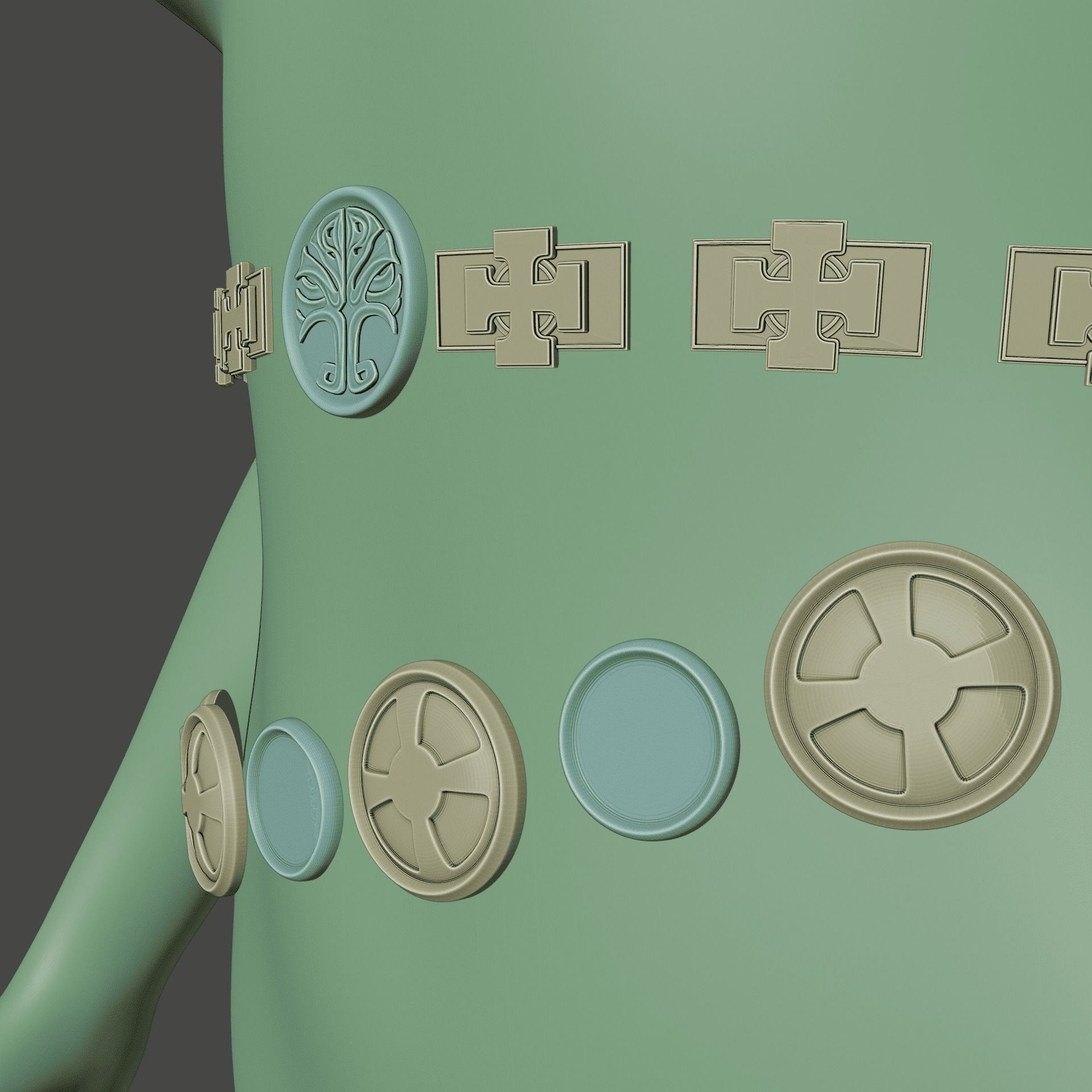 Jaheira Accessories Cosplay Set Baldurs Gate 3 3D model 3D printable ...