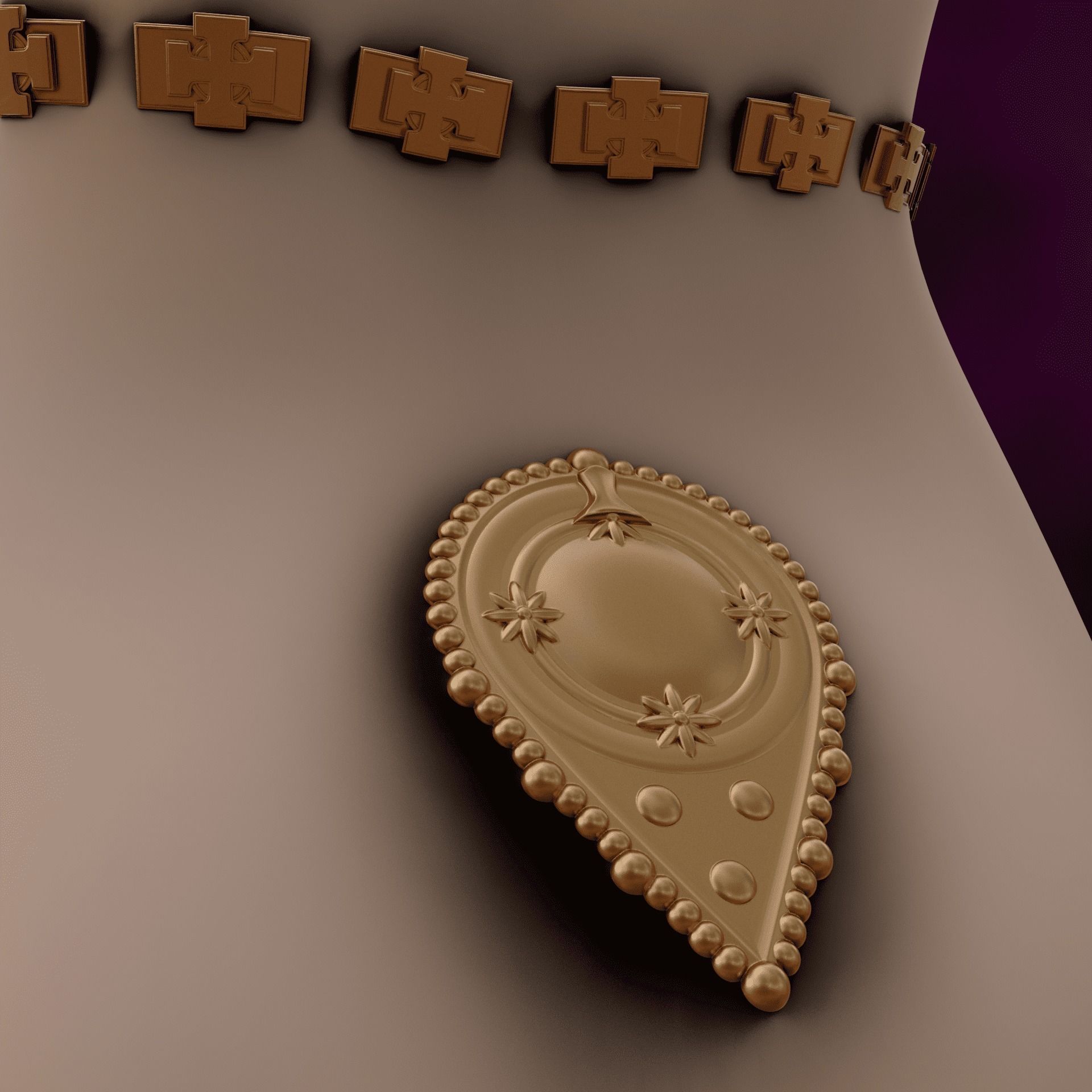 Jaheira Accessories Cosplay Set Baldurs Gate 3 3D model 3D printable ...