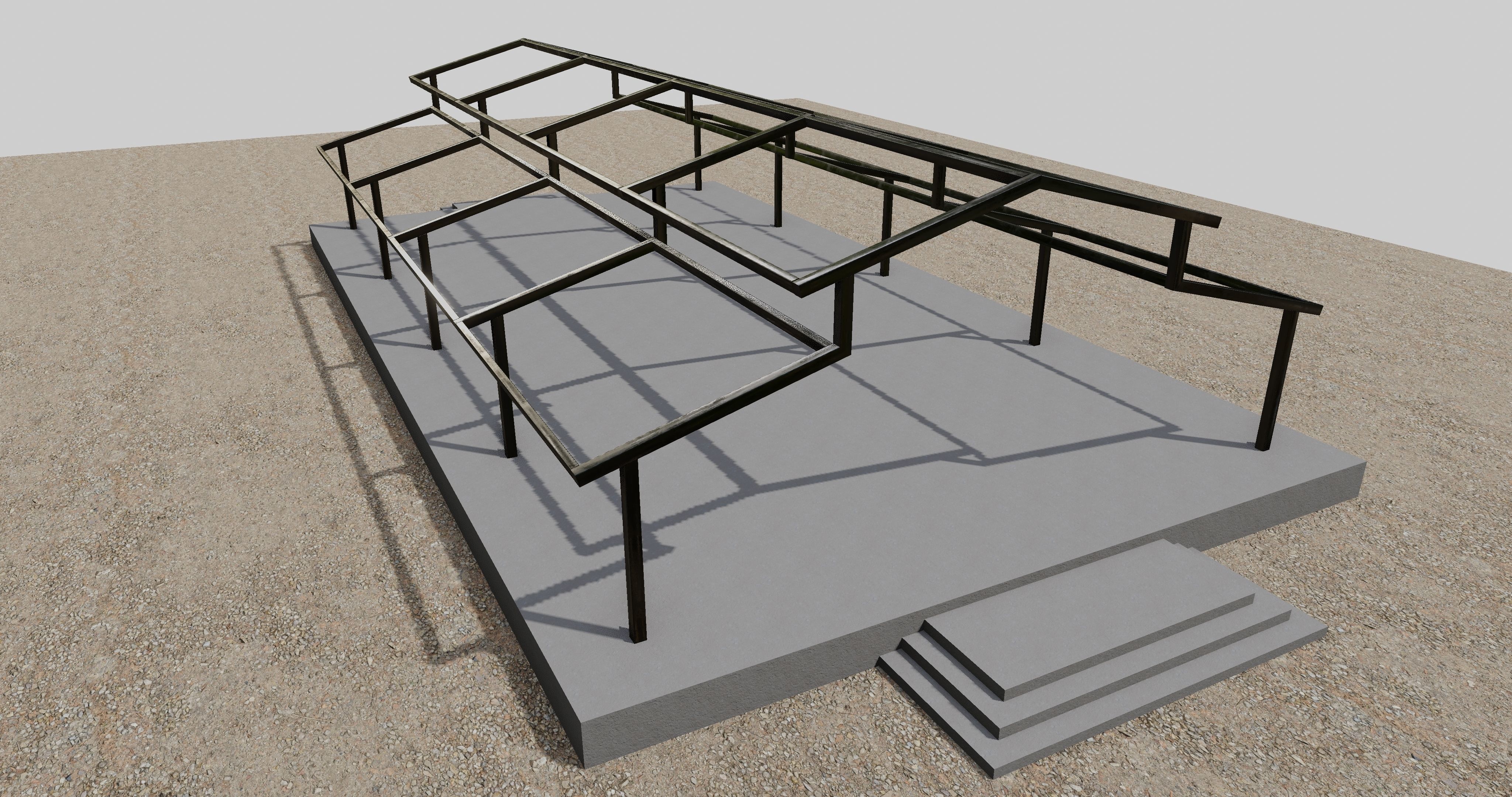 Steel Structure Warehouse - Type-5 3D model | CGTrader