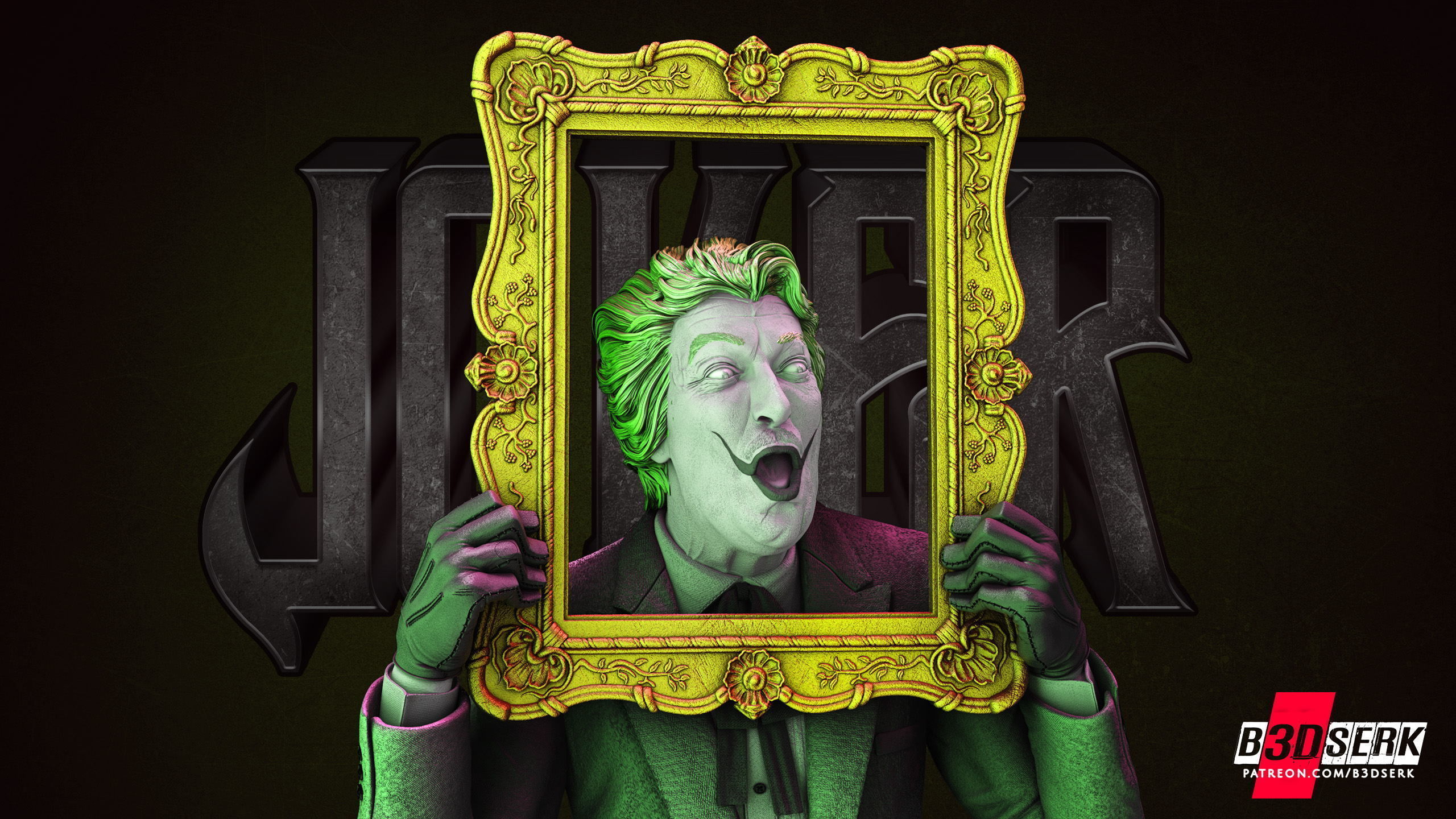 B3DSERK Joker Bust Tested for 3D printing 3D model 3D printable | CGTrader