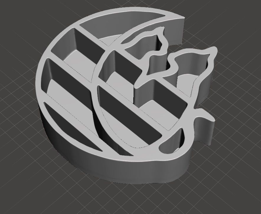 crystal shelf deco cats 3D model 3D printable | CGTrader