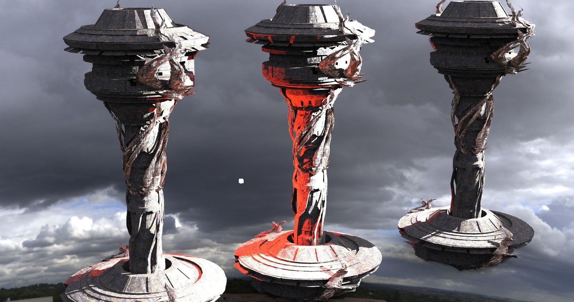 3D model Dark weave Sci Fi City Watchtower VR / AR / low-poly | CGTrader