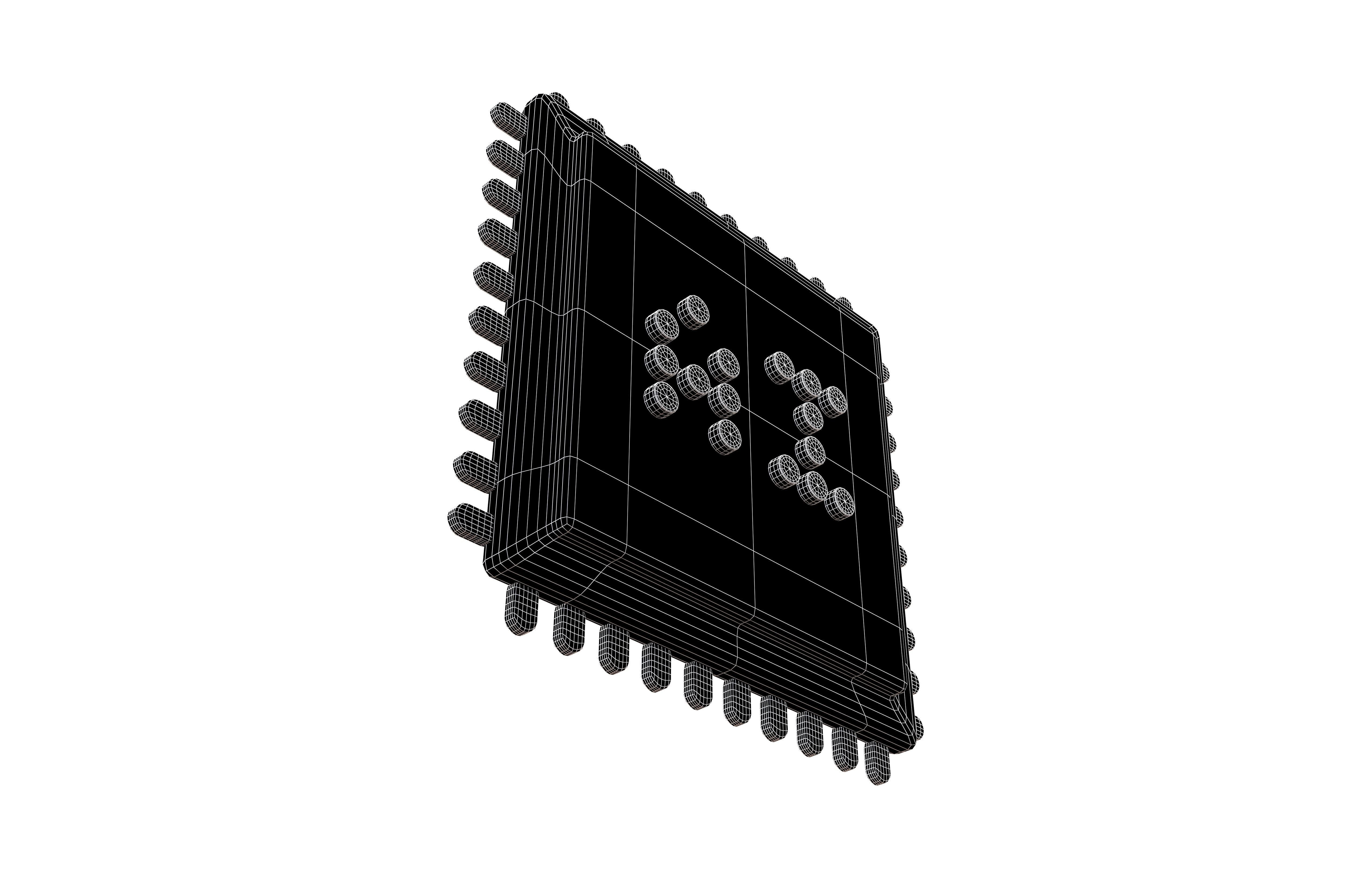 3D model Artificial intelligence Chip Icon v1 001 VR / AR / low-poly ...