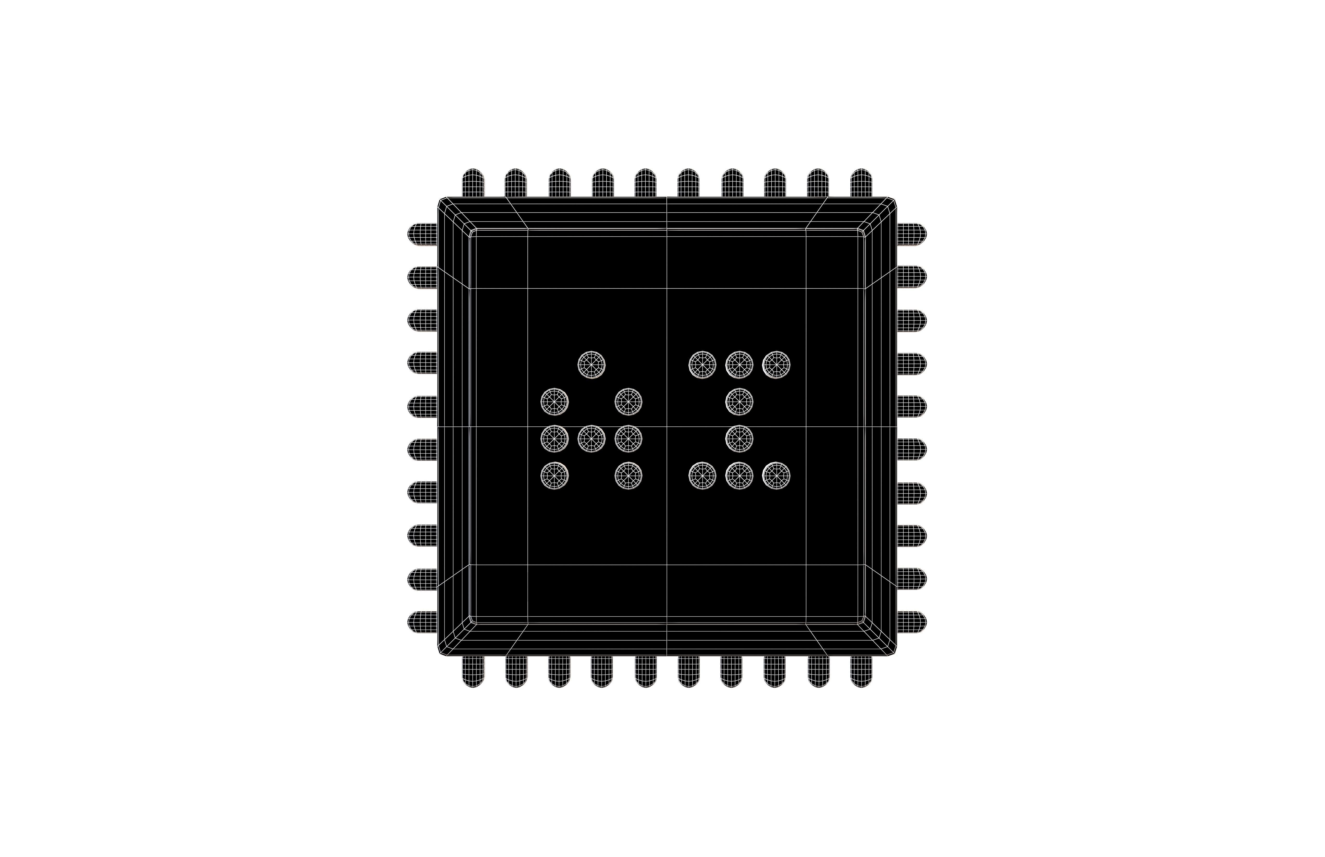 3D model Artificial intelligence Chip Icon v1 003 VR / AR / low-poly ...