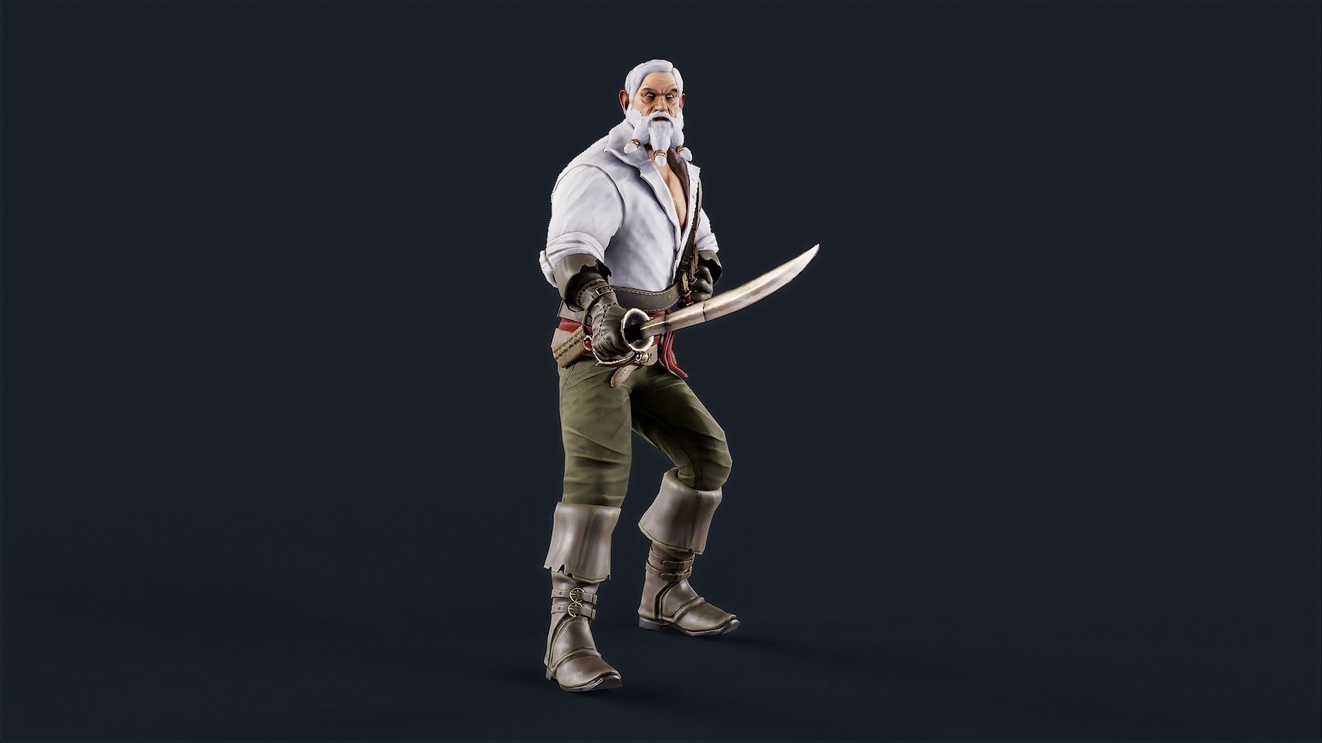 3D model Pirate Giant VR / AR / low-poly | CGTrader