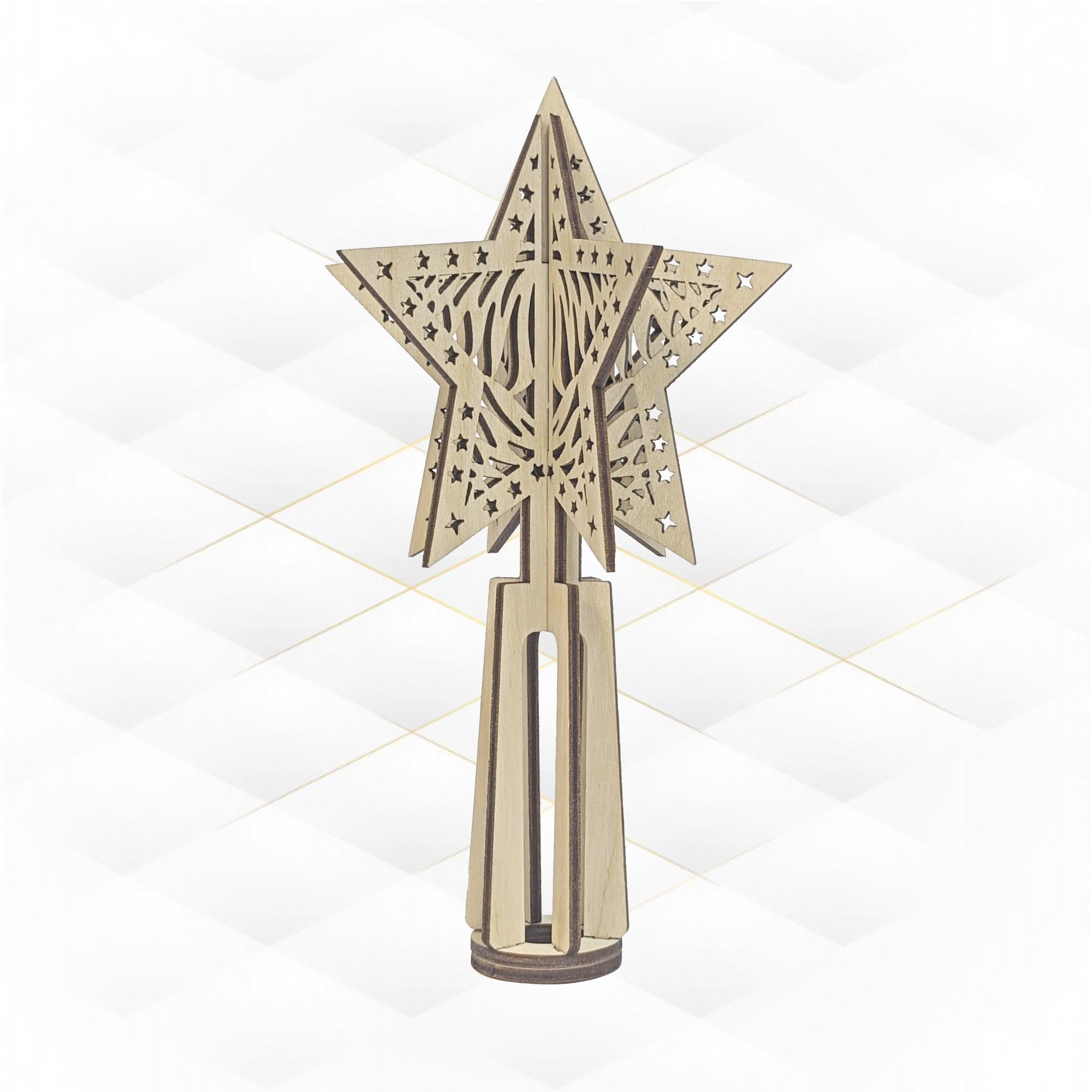 Christmas Tree Topper project laser cut 3D model 3D printable | CGTrader