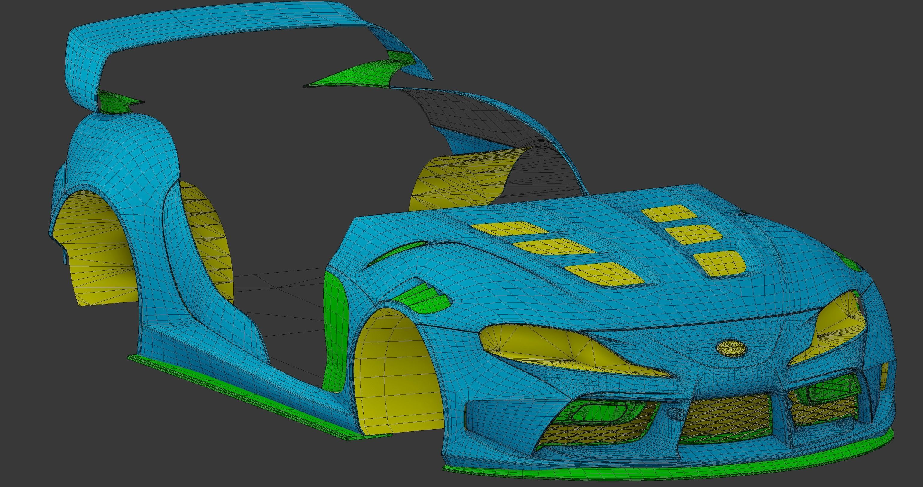 3D model TOYOTA GR SUPRA WIDEBODY VR / AR / low-poly | CGTrader