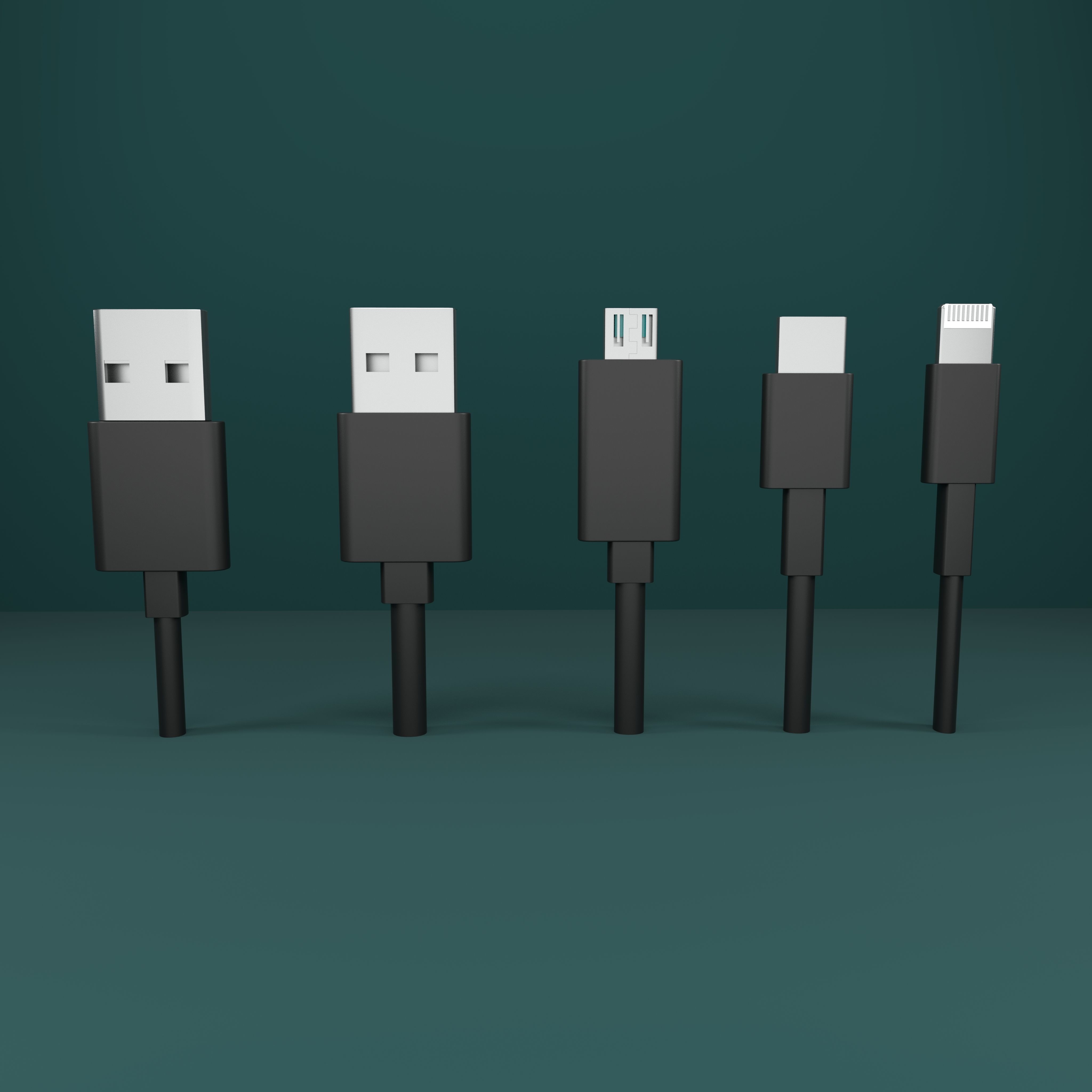 3D model USB type VR / AR / low-poly | CGTrader