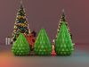 Parametric Christmas Tree set 3D model 3D printable | CGTrader