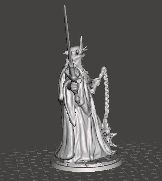 WITCH KING MINIATURE MODEL FOR FANTASY GAMES DND AND RPG 3D model 3D ...