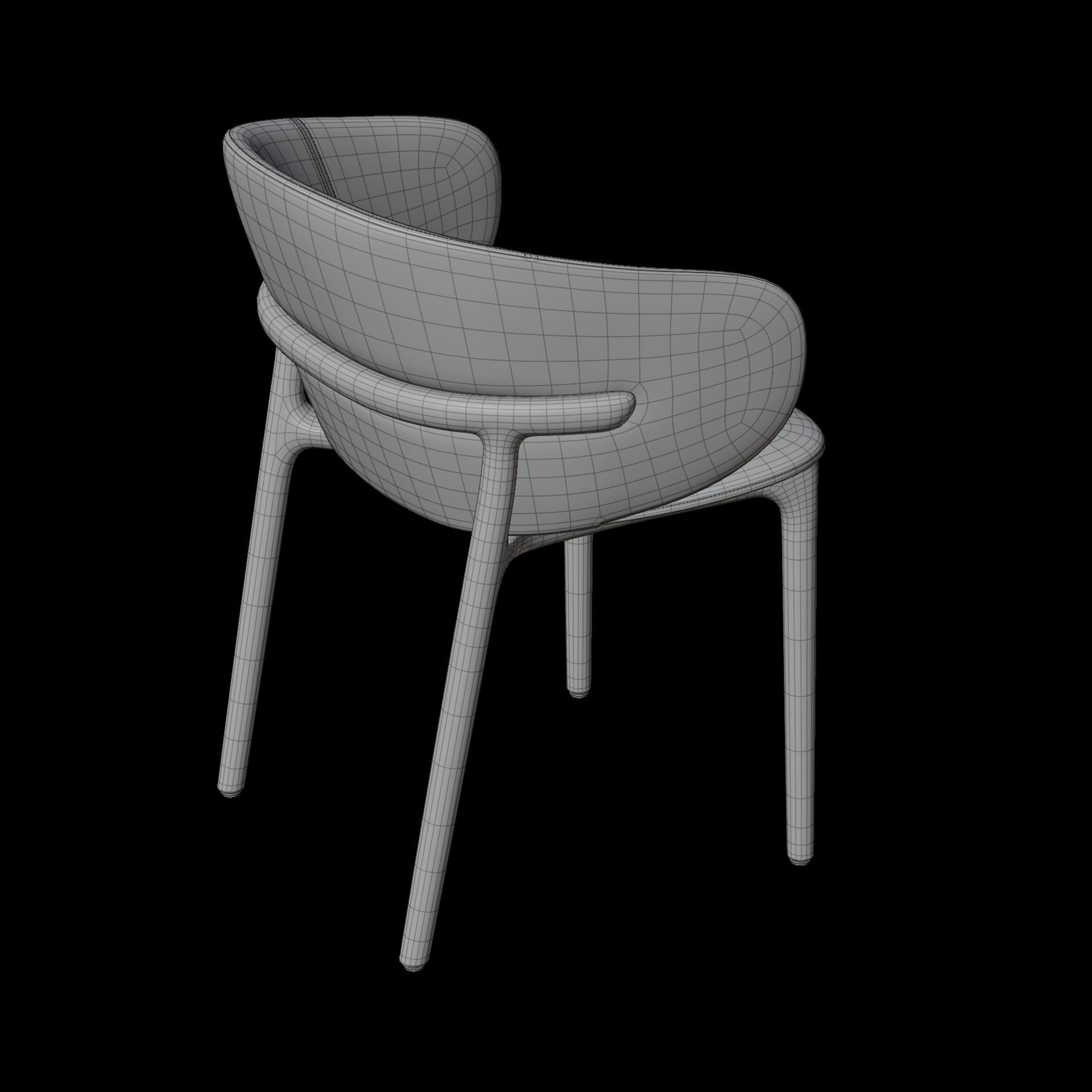 Wooden Dining Chair 3D Model Artisan Mela Chair 3D model | CGTrader