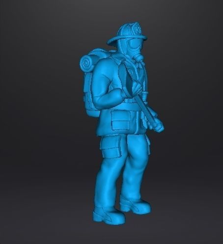 FIREMAN WITH AXE MINIATURE MODEL FIGURE FOR GAMES DND RPG 3D model 3D ...