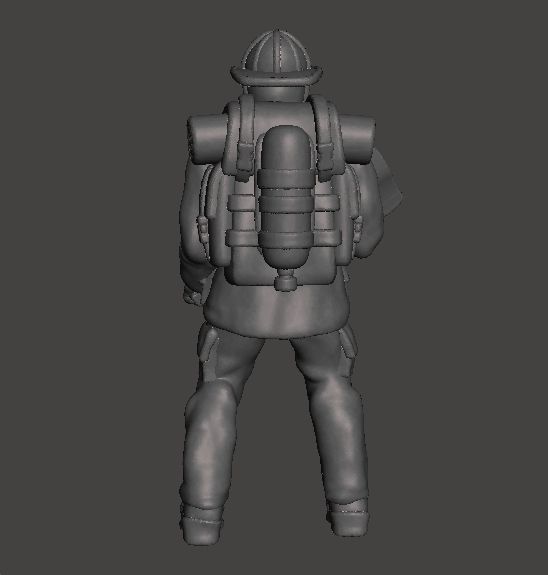 FIREMAN WITH AXE MINIATURE MODEL FIGURE FOR GAMES DND RPG 3D model 3D ...