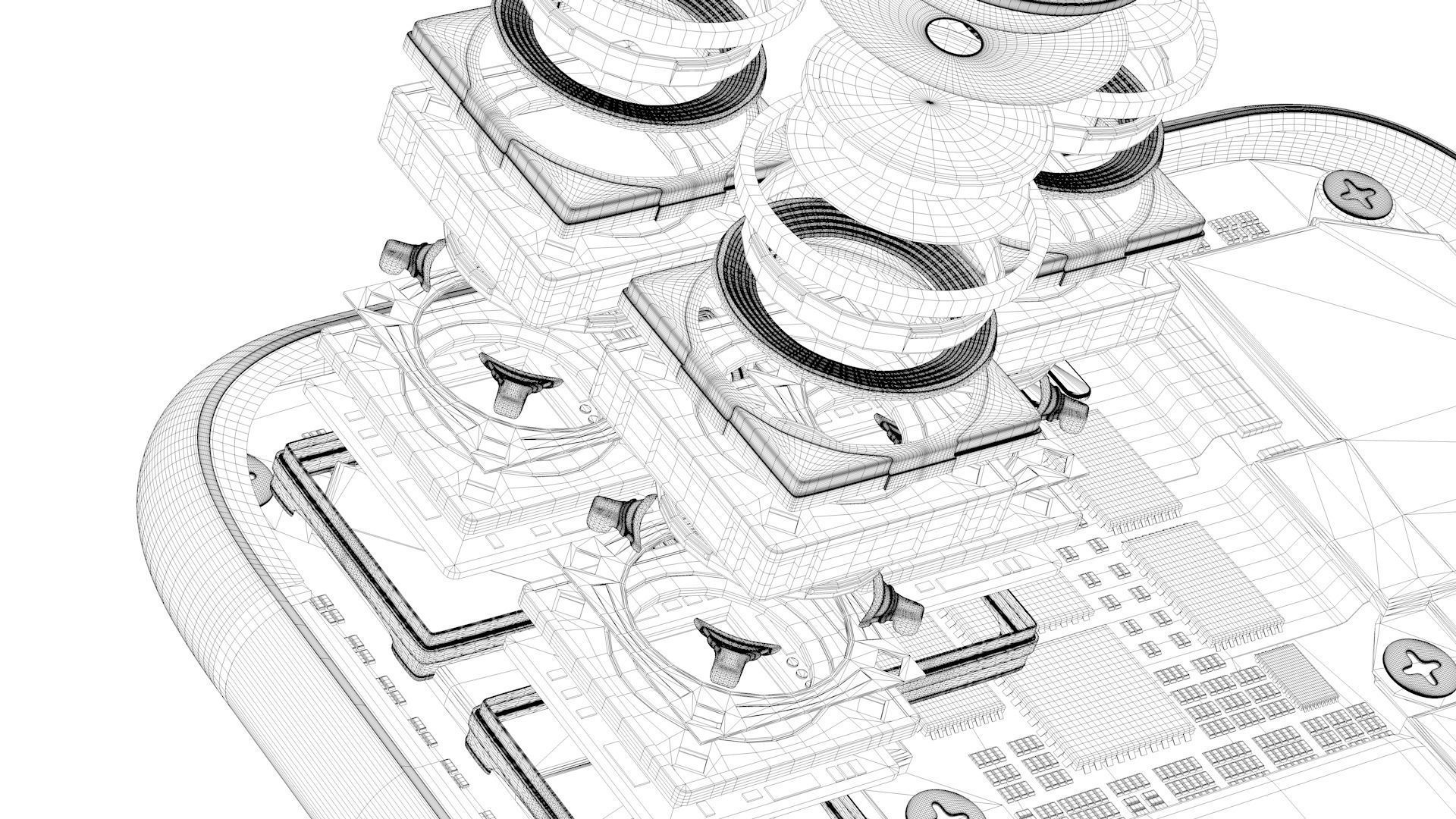 explosion model of internal structure of mobile phone camera 3D model ...