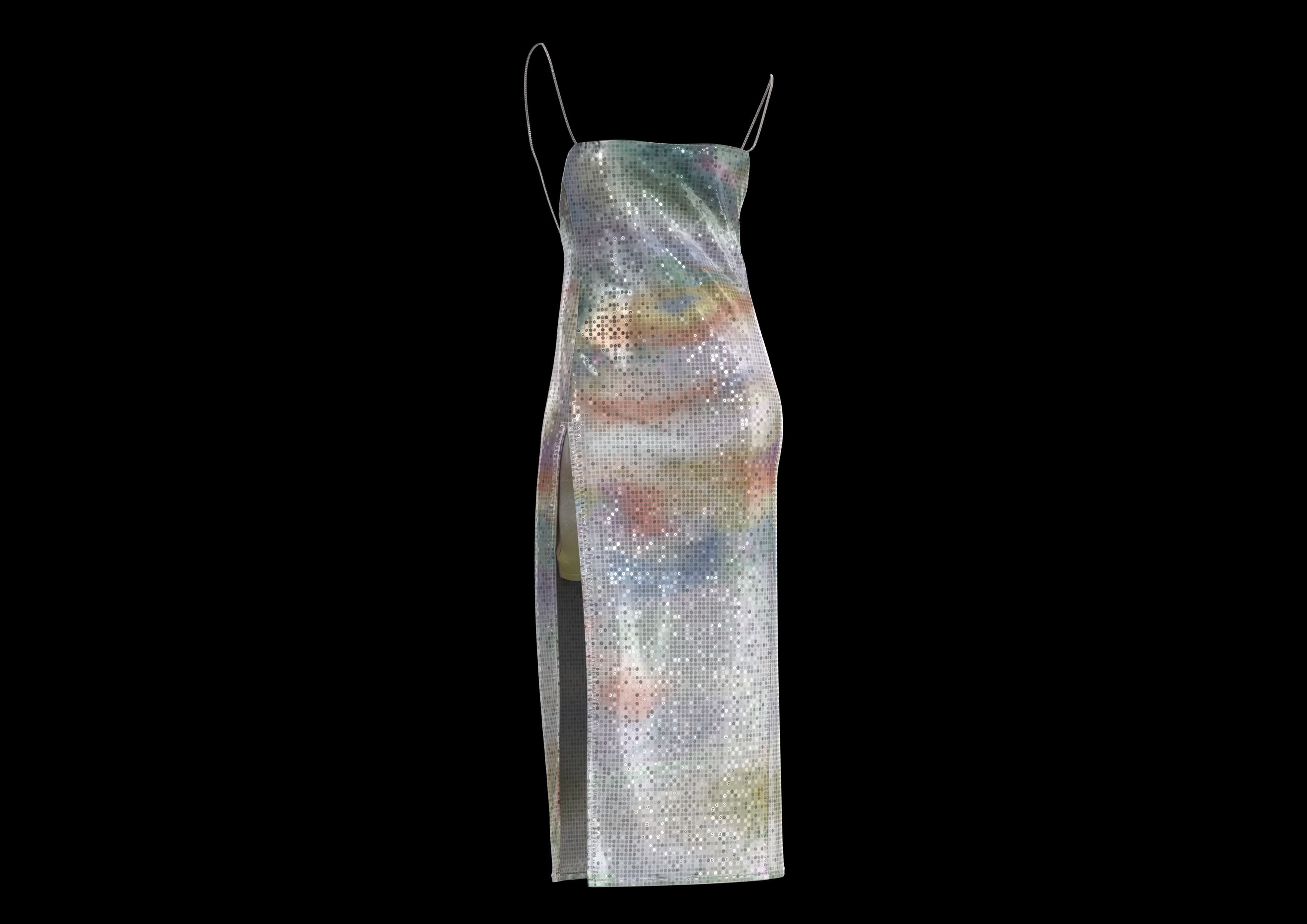 3D model Colorful Sequined Bodycon Dress VR / AR / low-poly | CGTrader
