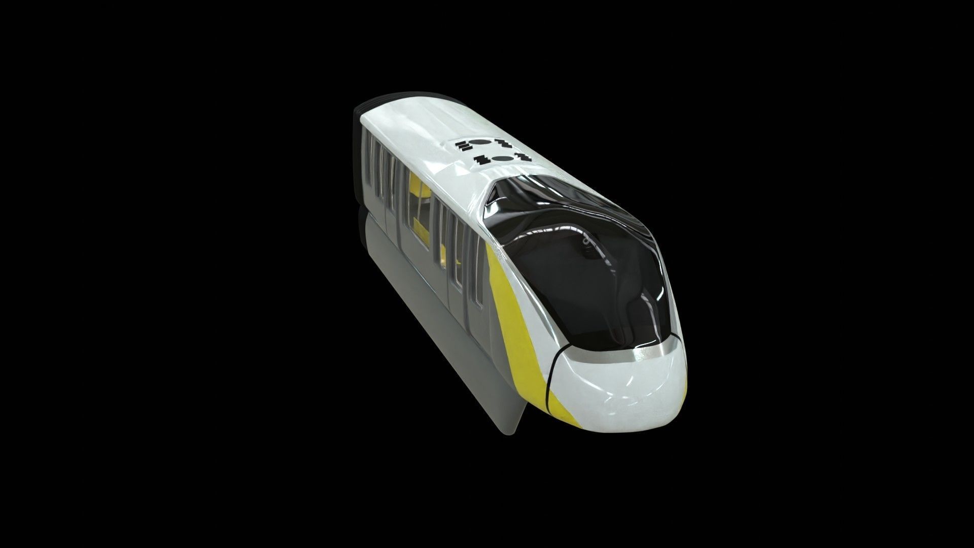 3D model Alstom Innova monorail train VR / AR / low-poly | CGTrader