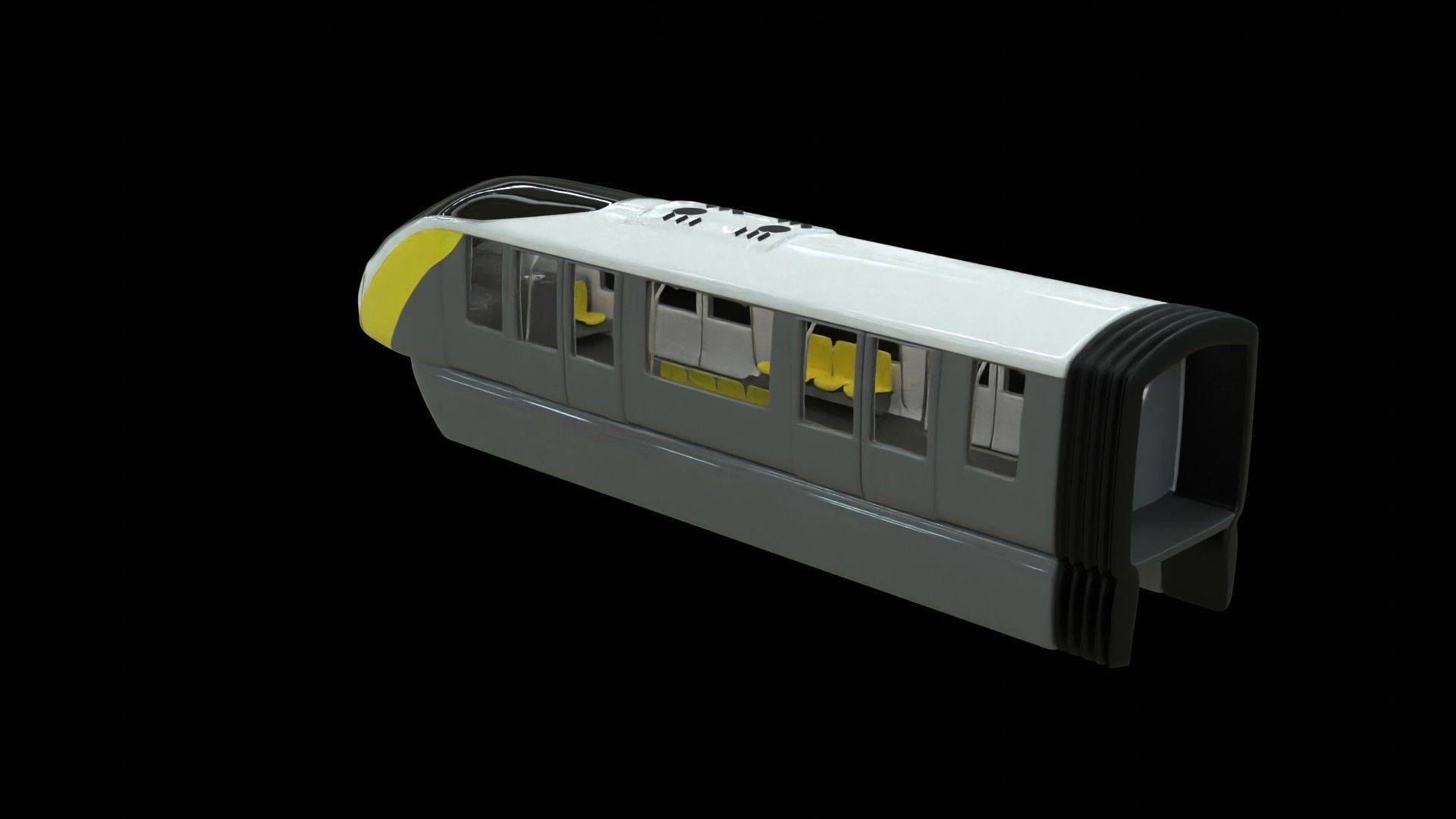 3D model Alstom Innova monorail train VR / AR / low-poly | CGTrader