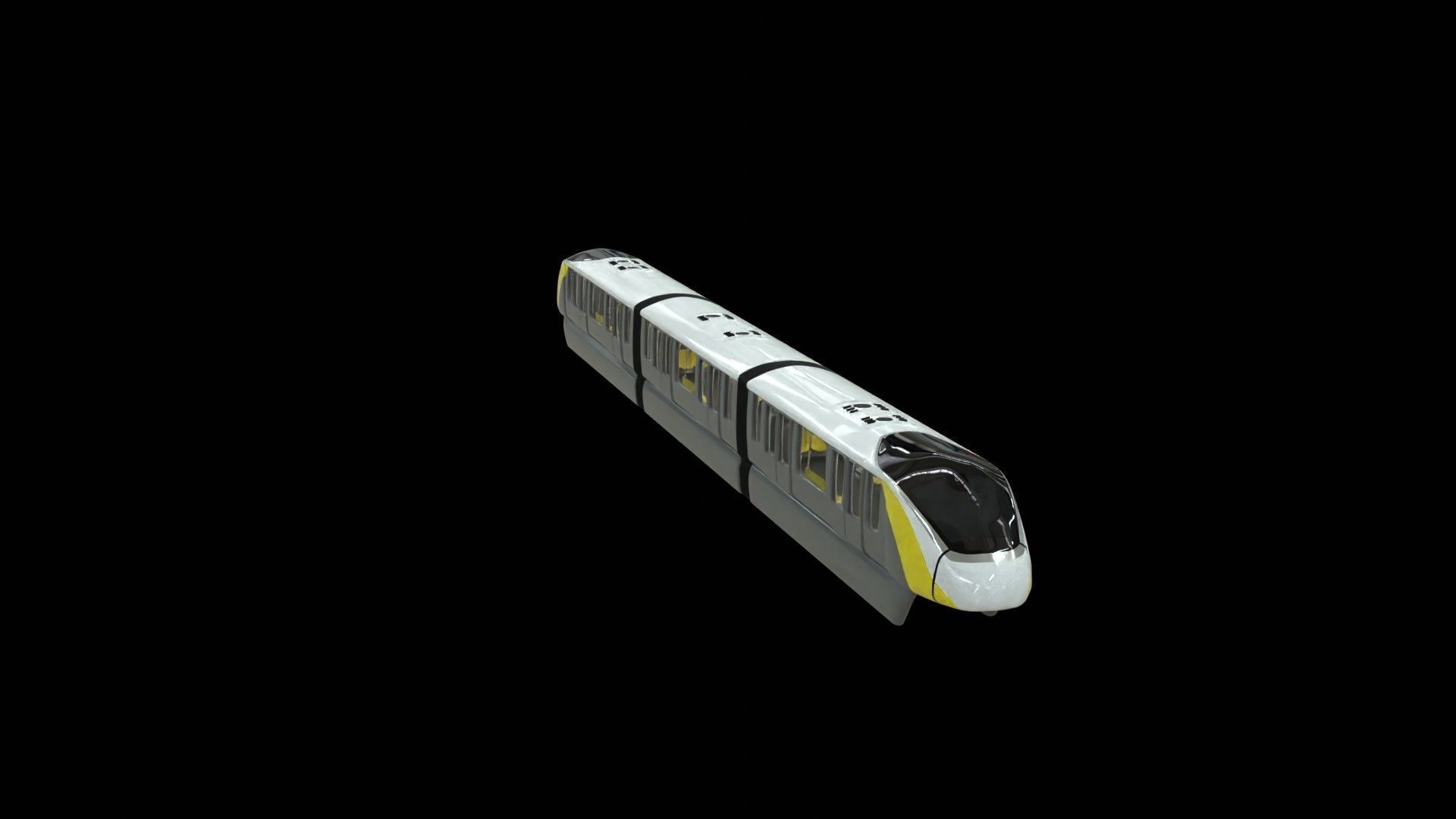 3D model Alstom Innova monorail train VR / AR / low-poly | CGTrader
