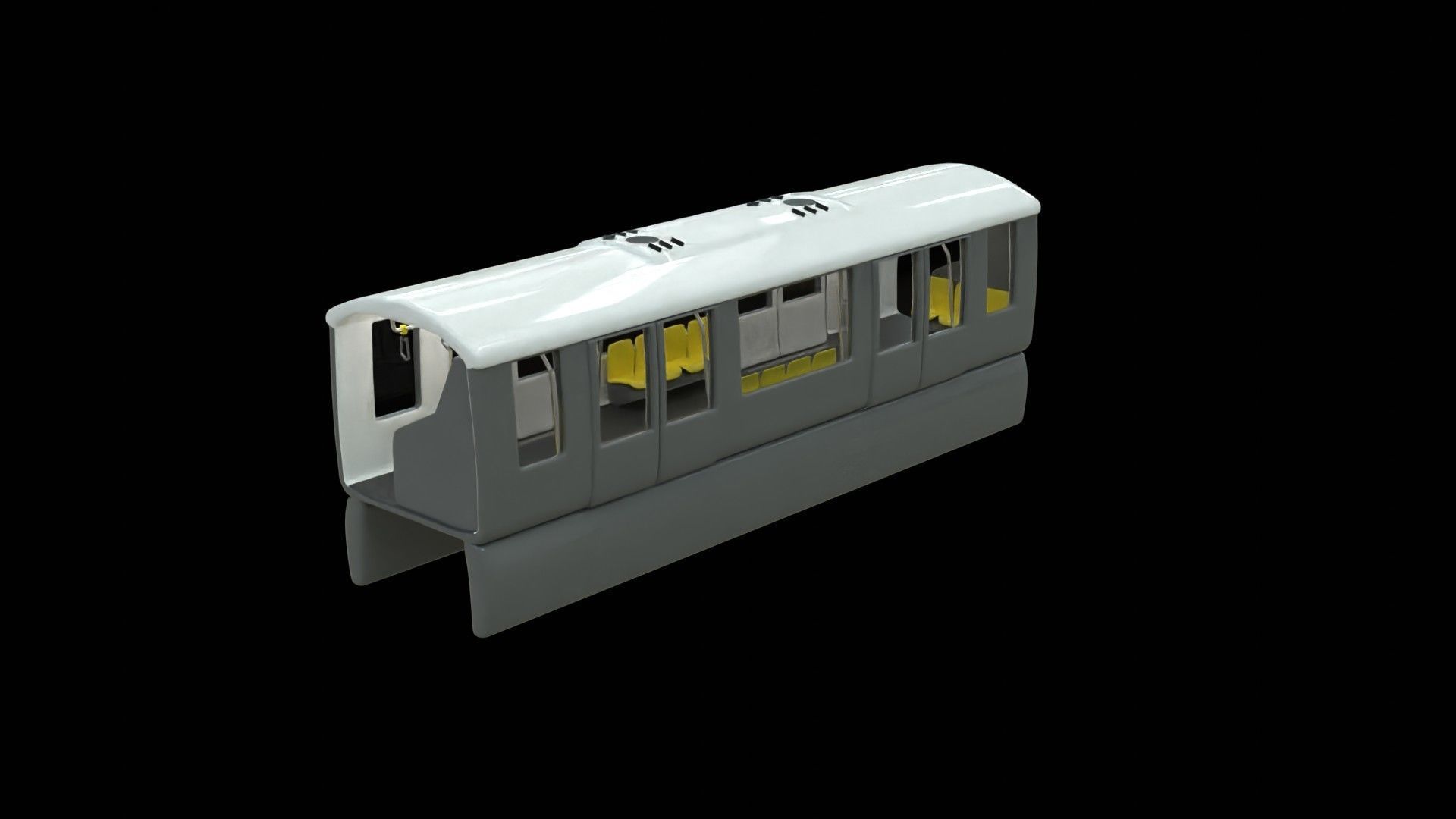 3D model Alstom Innova monorail train VR / AR / low-poly | CGTrader