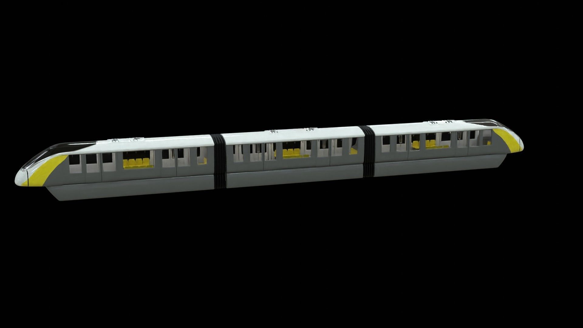 3D model Alstom Innova monorail train VR / AR / low-poly | CGTrader