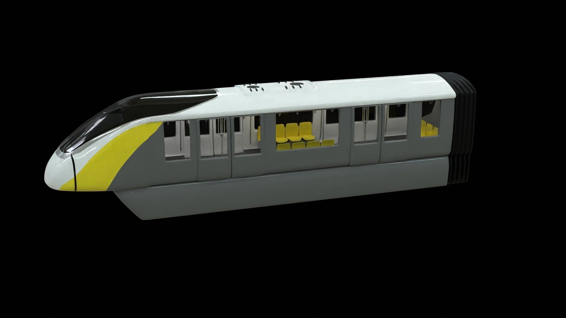 3D model Alstom Innova monorail train VR / AR / low-poly | CGTrader