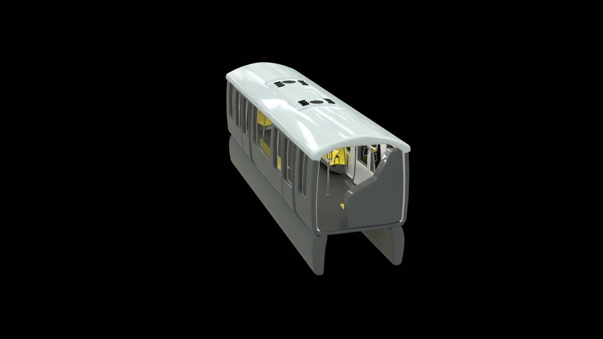 3D model Alstom Innova monorail train VR / AR / low-poly | CGTrader