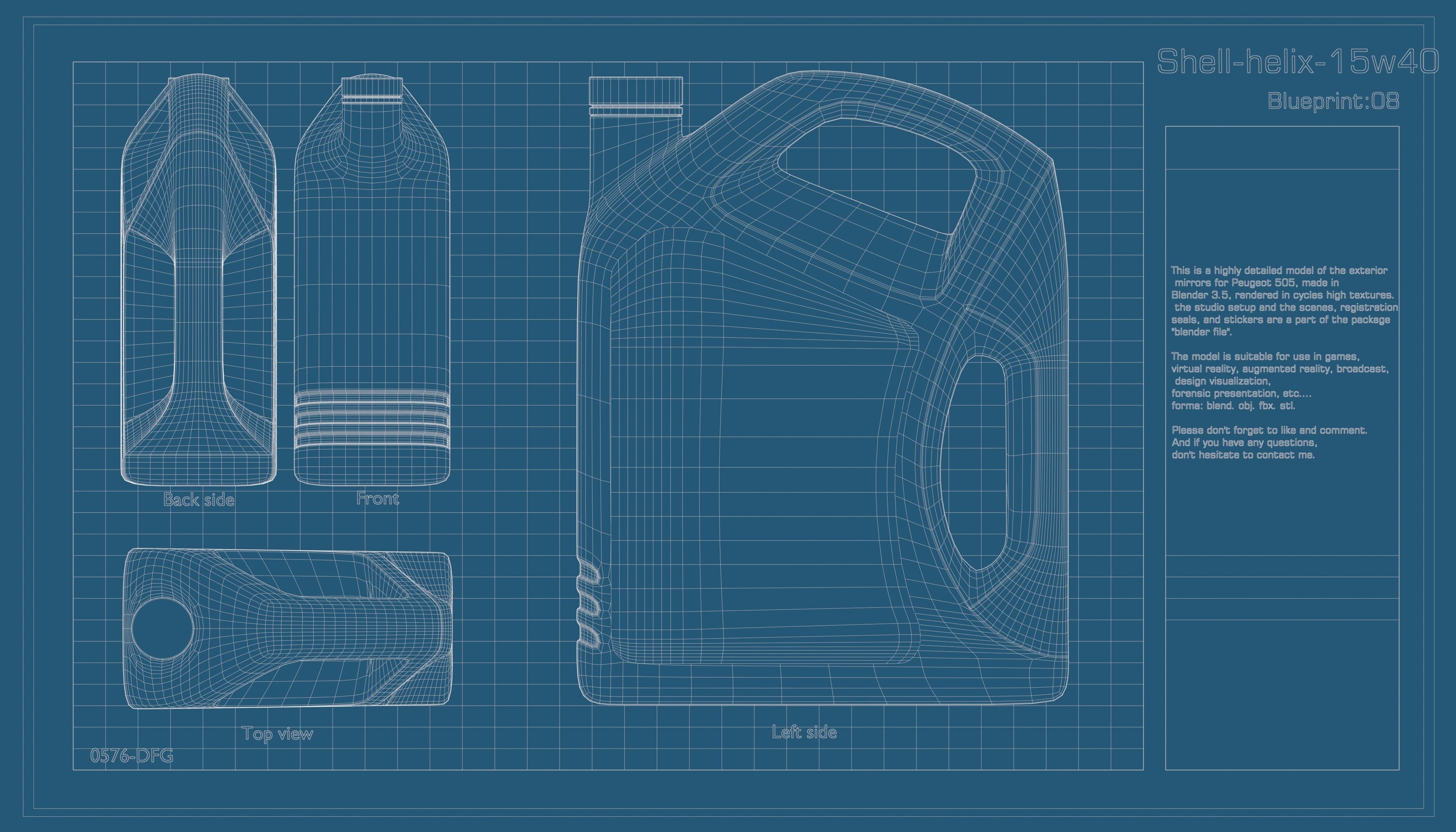 Shell Engine Oil 3D model | CGTrader