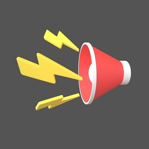 3D model Sound Speaker with Lighting Icon v1 003 VR / AR / low-poly ...