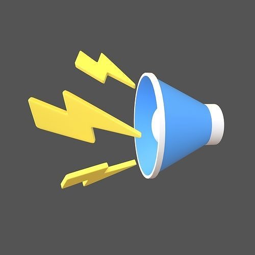 3D model Sound Speaker with Lighting Icon v1 004 VR / AR / low-poly ...