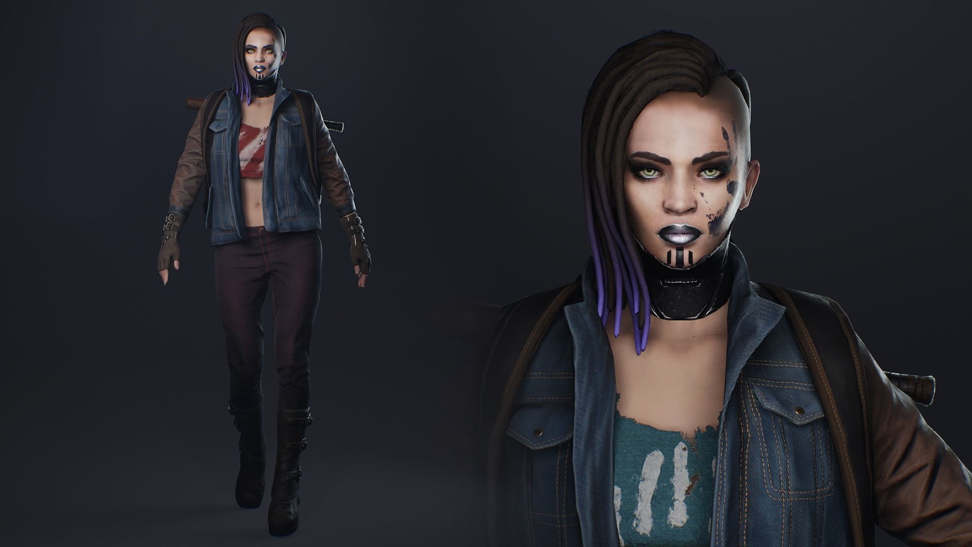 3D model Survival Post-apocalyptic Girl VR / AR / low-poly | CGTrader