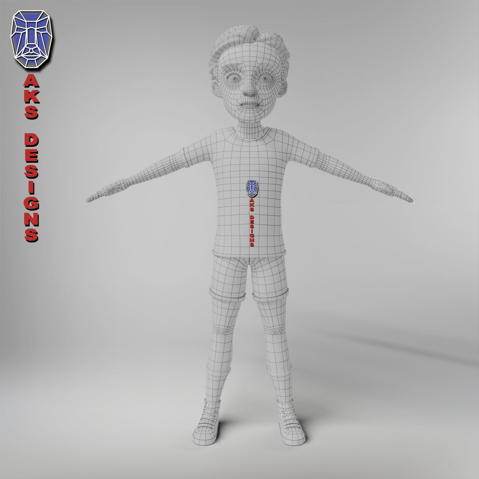 cartoon boy v4 base mesh free 3D model | CGTrader