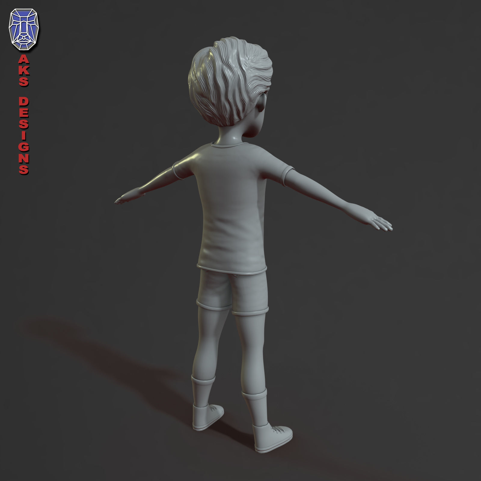 cartoon boy v4 base mesh free 3D model | CGTrader