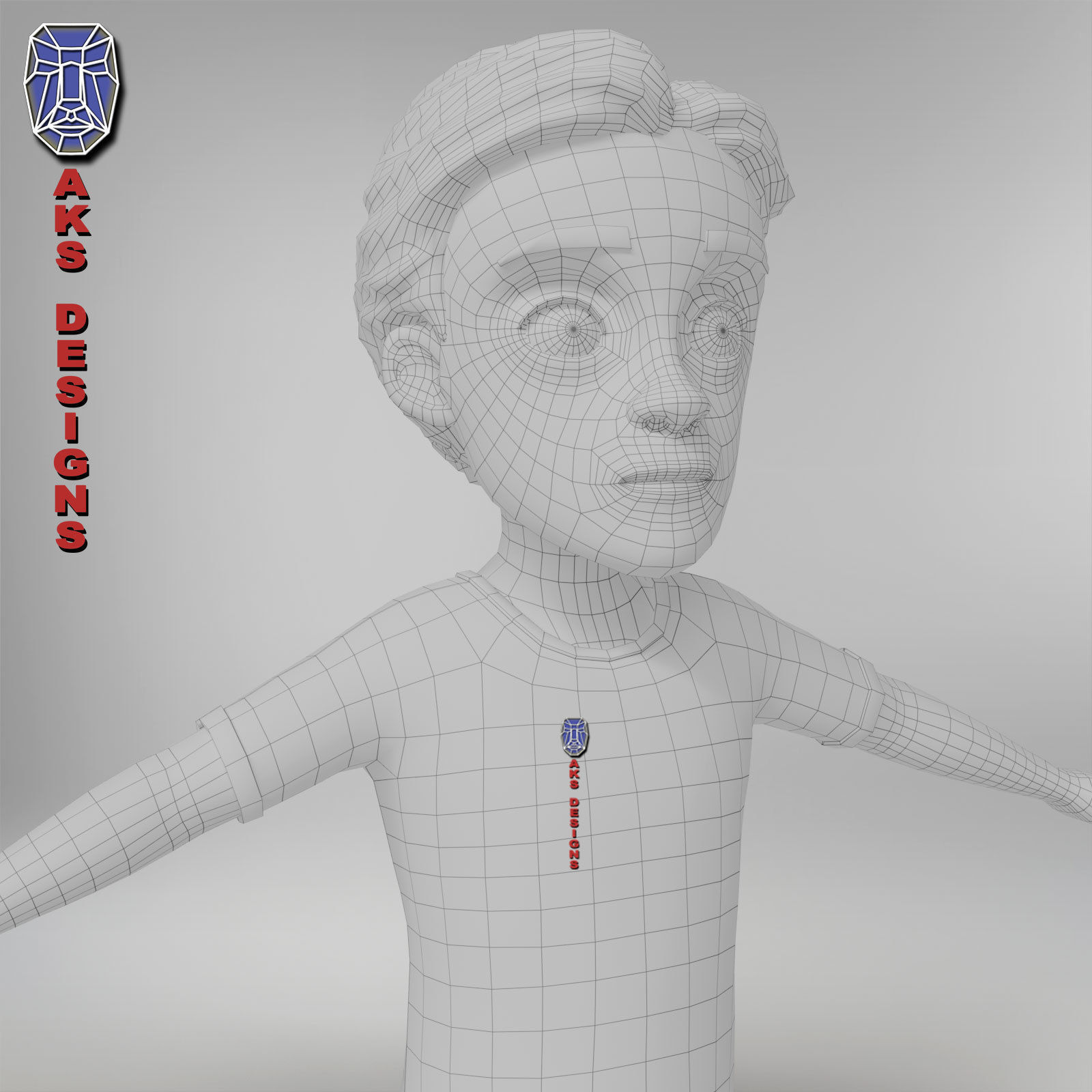 cartoon boy v4 base mesh free 3D model | CGTrader