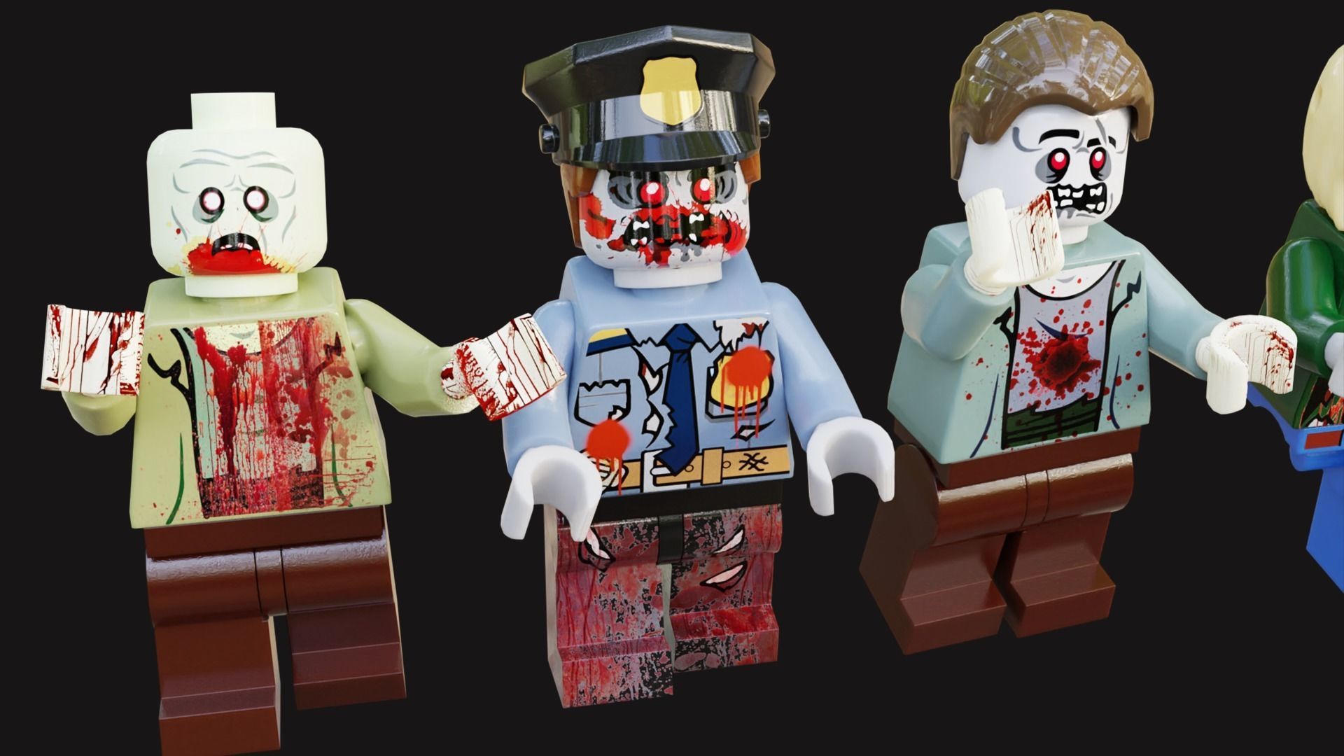 3D model Lego bloody zombie set VR / AR / low-poly | CGTrader