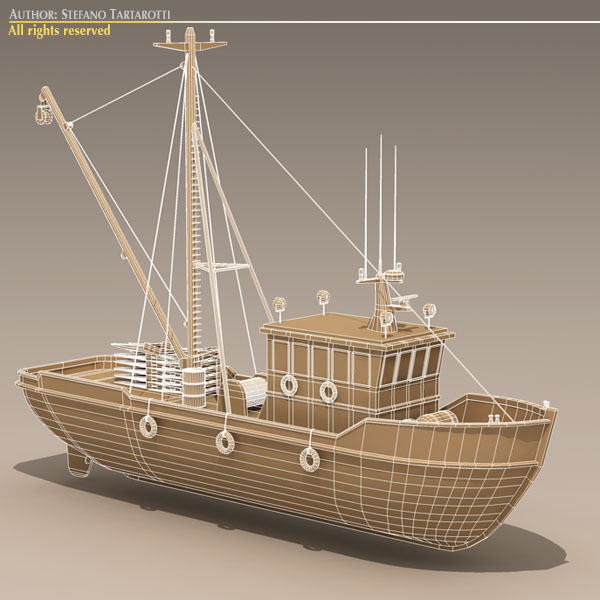 Fishing boat 3D Model .obj .3ds .c4d .dxf - CGTrader.com