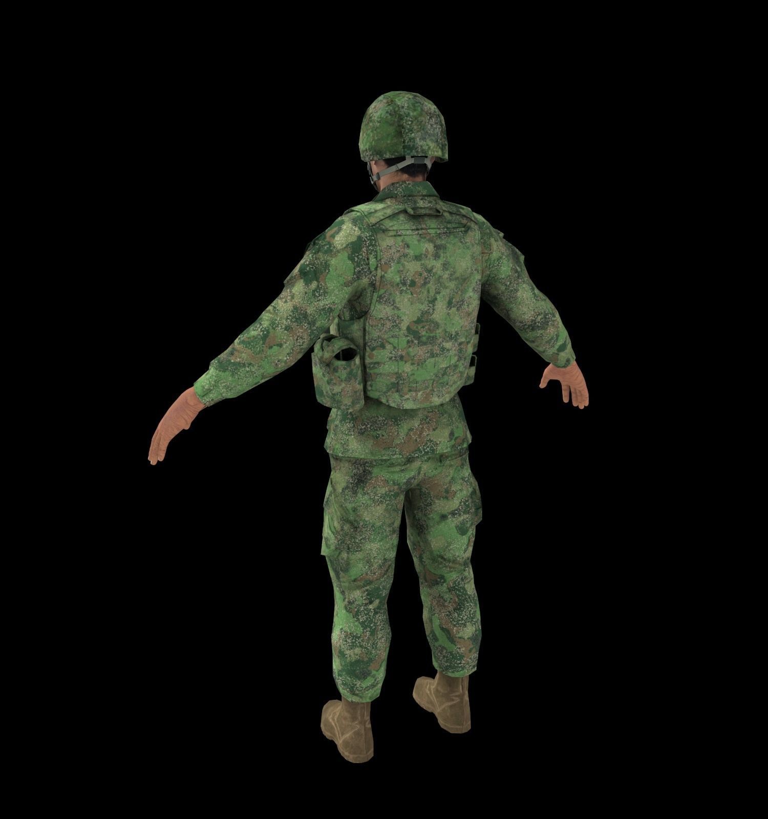 Chinese soldier 3D model | CGTrader