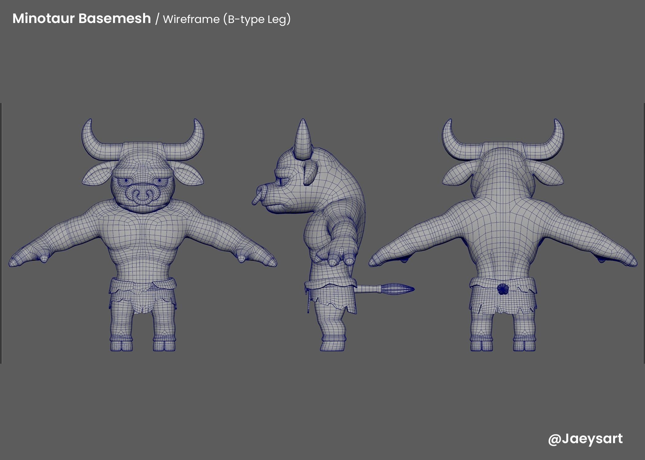Minotaur Basemesh 3D model | CGTrader