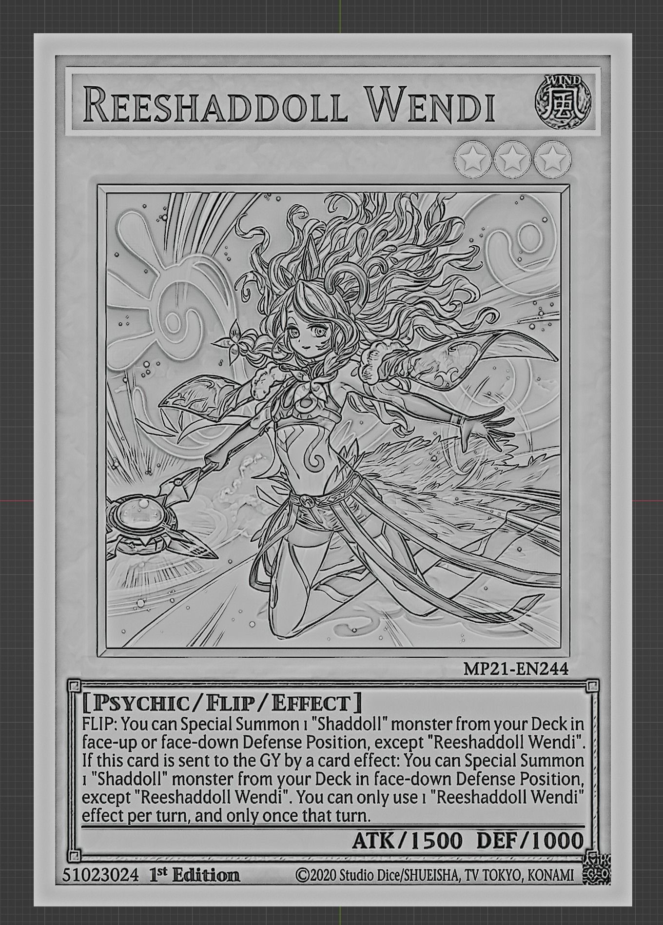 reeshaddoll wendi - yugioh free 3D model 3D printable | CGTrader