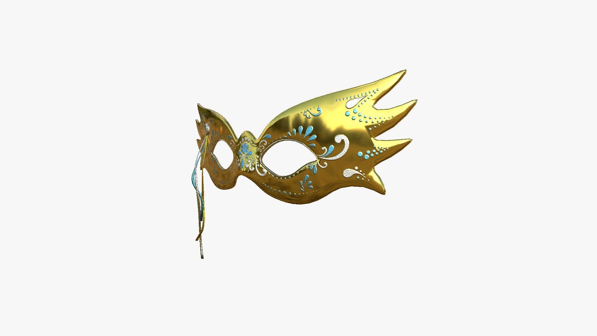 3D model Carnival Mask B05 Golden - Costume Character Design VR / AR ...