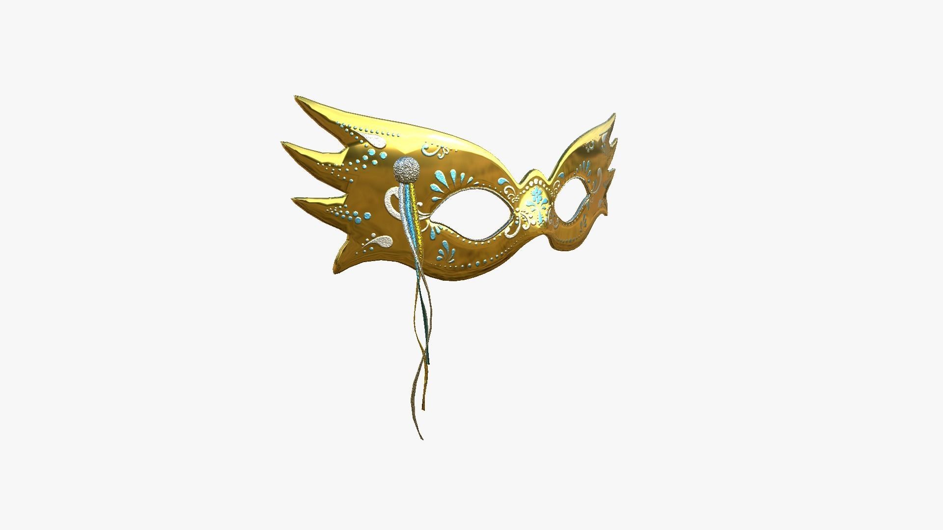 3D model Carnival Mask B05 Golden - Costume Character Design VR / AR ...