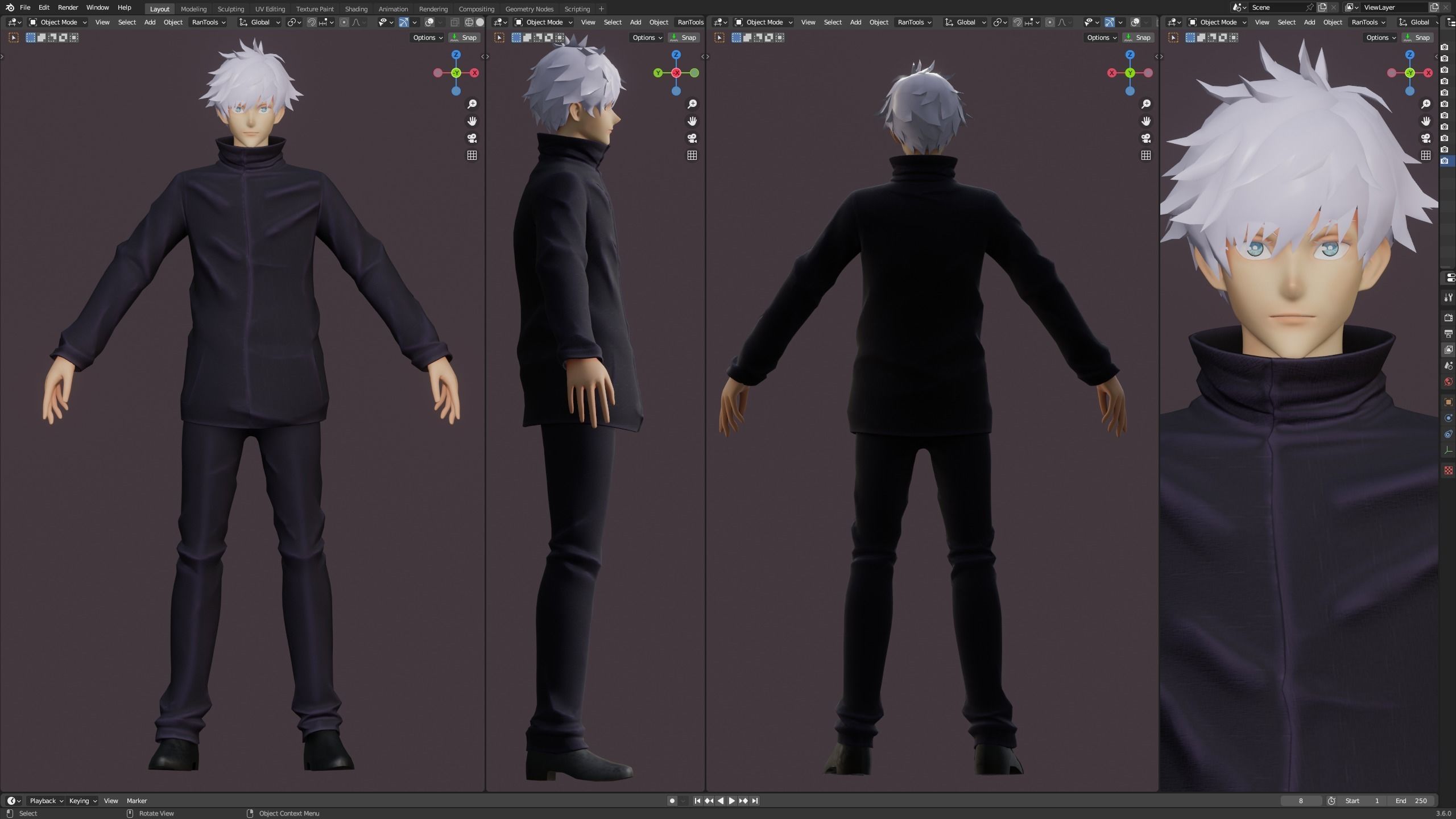 3D model Gojo Satoru VR / AR / low-poly | CGTrader