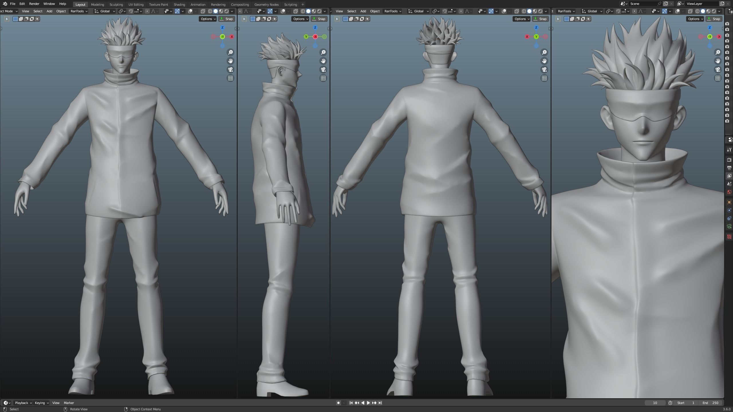 3D model Gojo Satoru VR / AR / low-poly | CGTrader