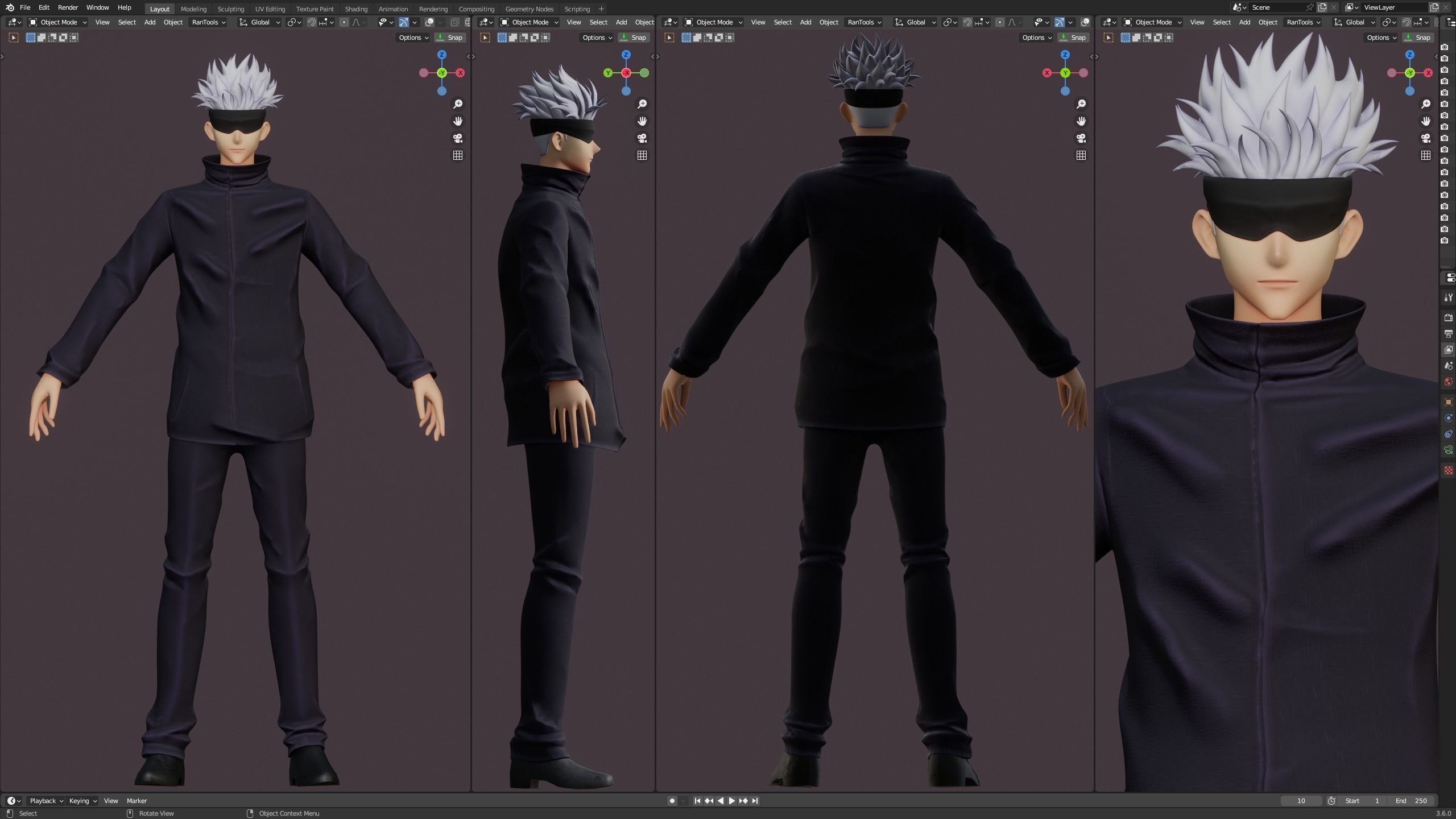 3D model Gojo Satoru VR / AR / low-poly | CGTrader