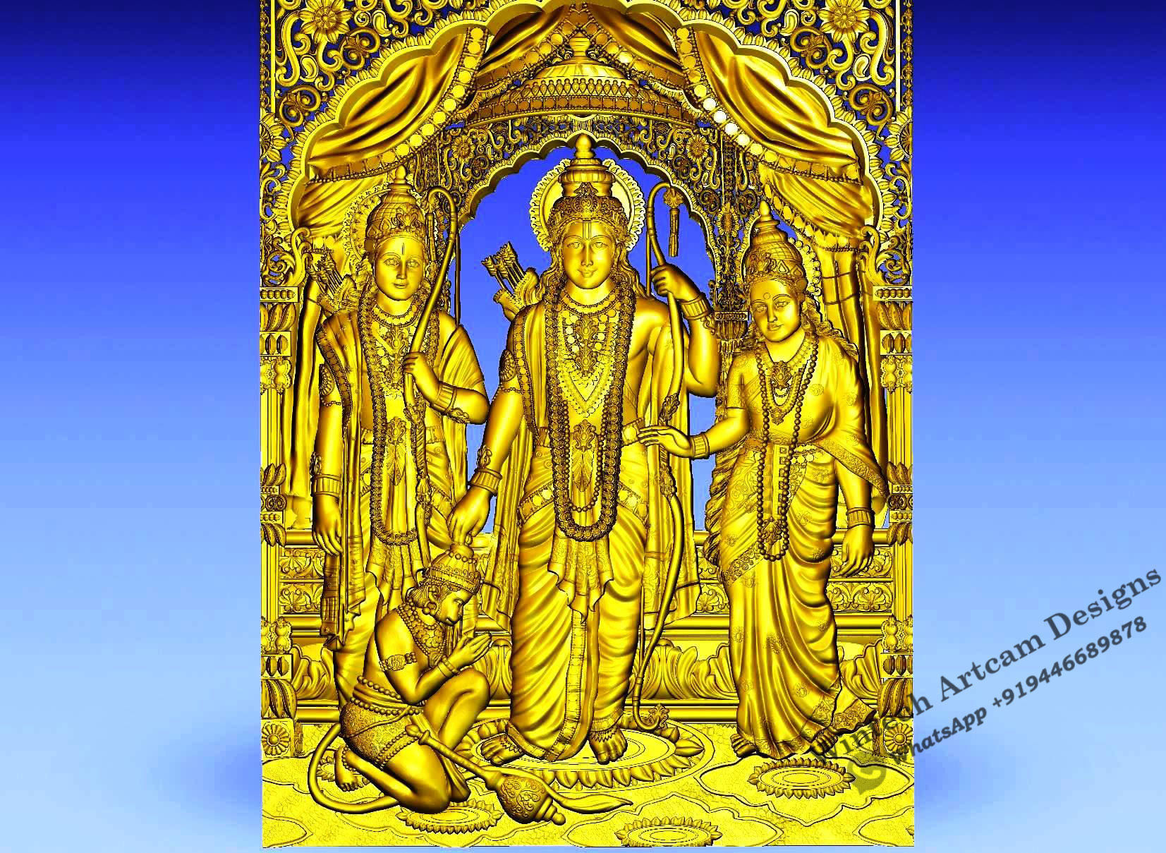 Intricate Ram Darbar Masterpieces Artistic Expression CNC Artcam 3D ...